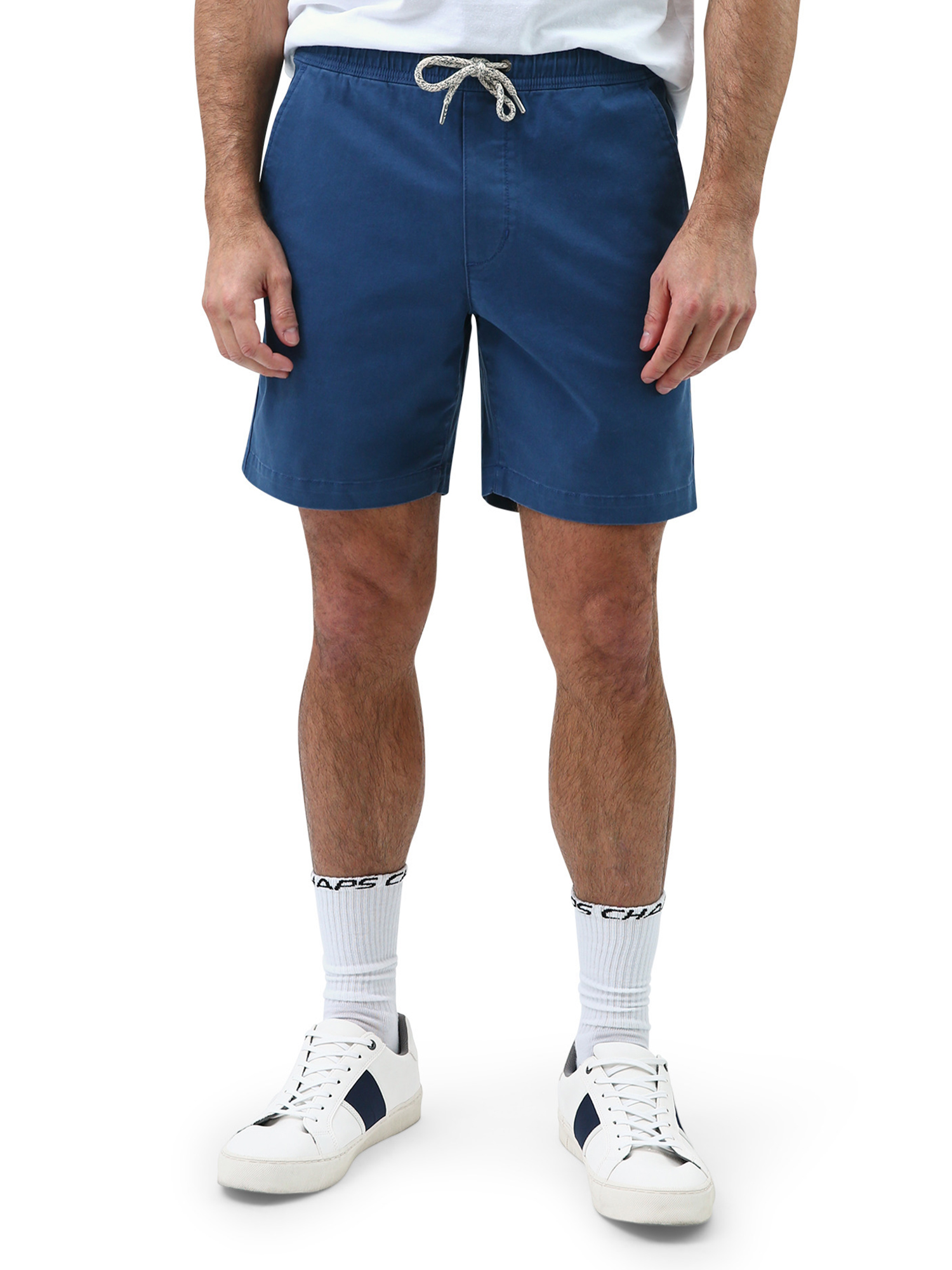 No Boundaries Men's and Big Men's 7'' Stretch Twill Pull On Short ...