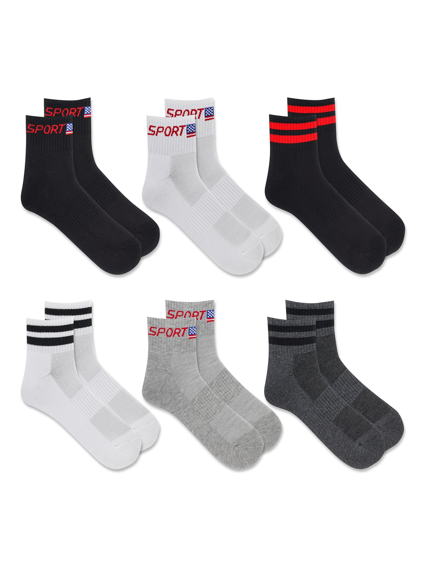 Chaps Men's Ankle Socks, 6-Pack - Walmart.com