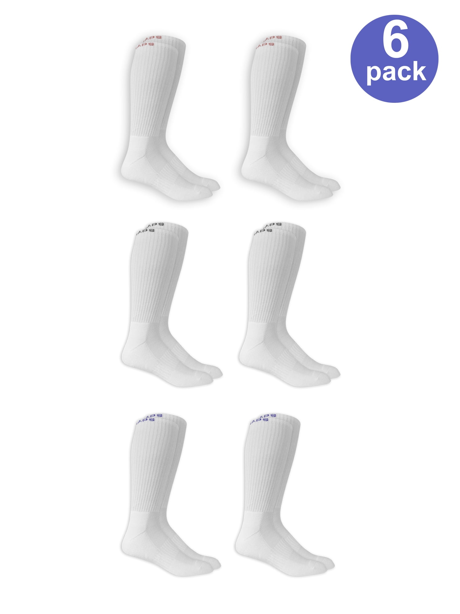 Chaps Men's Athletic Crew Socks, 6 Pairs - Walmart.com