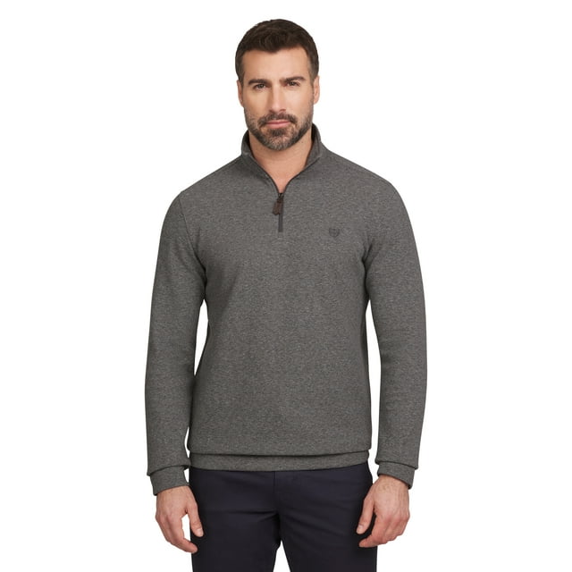 Chaps Men's & Big Men's 1/4 Zip Mockneck Ribbed Sweater, Sizes S-2XL ...