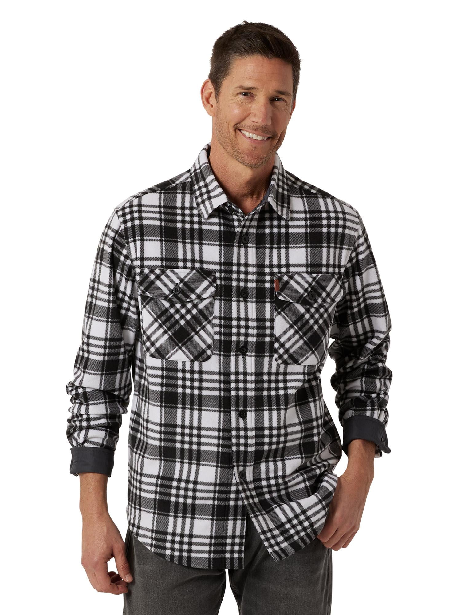 Chaps Men's & Big Men's Arctic Fleece Shirt Jacket - Walmart.com