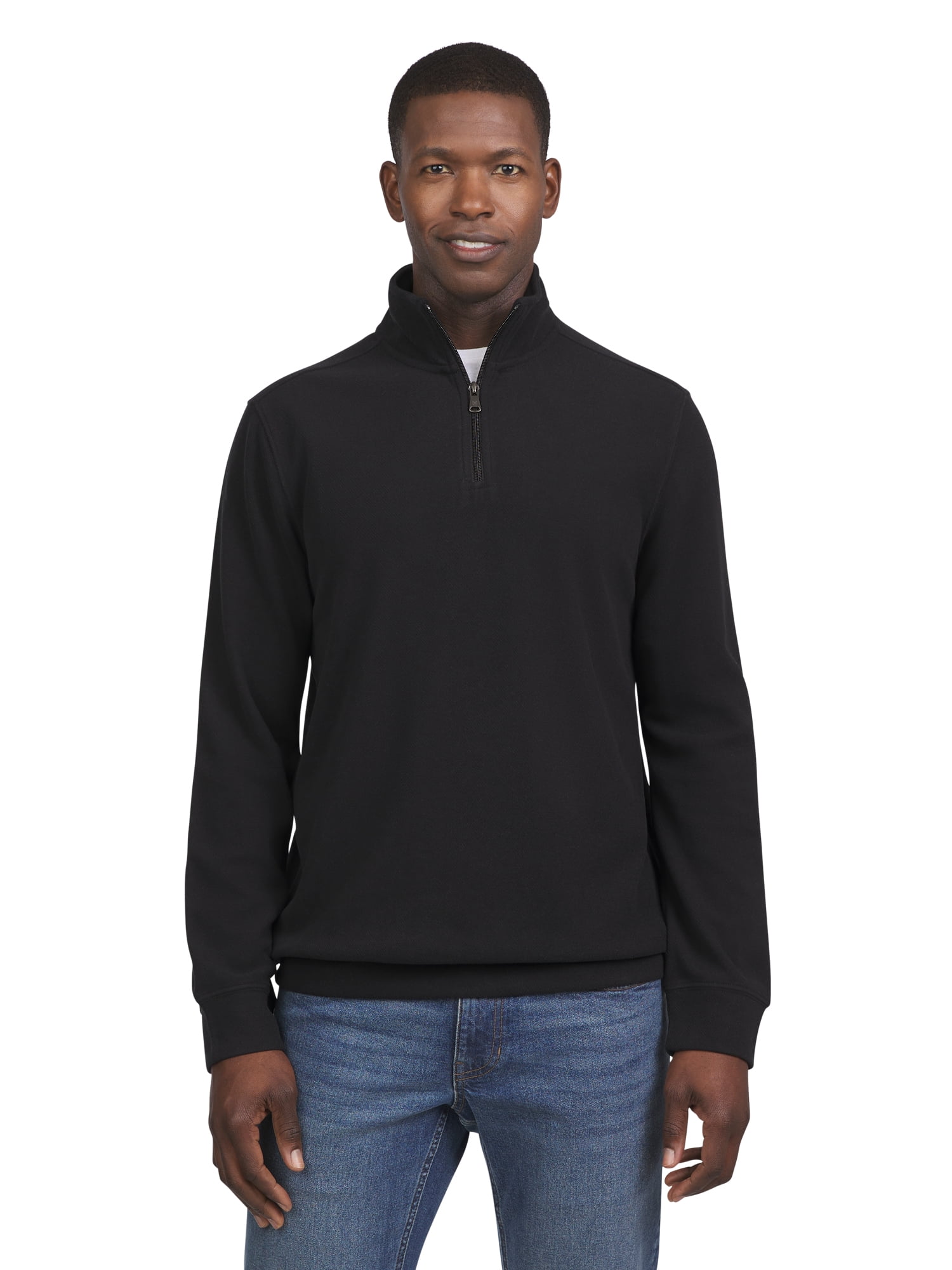 Chaps Men's & Big Men's Brushed Twill Quarter Zip, Sizes S-2XL ...