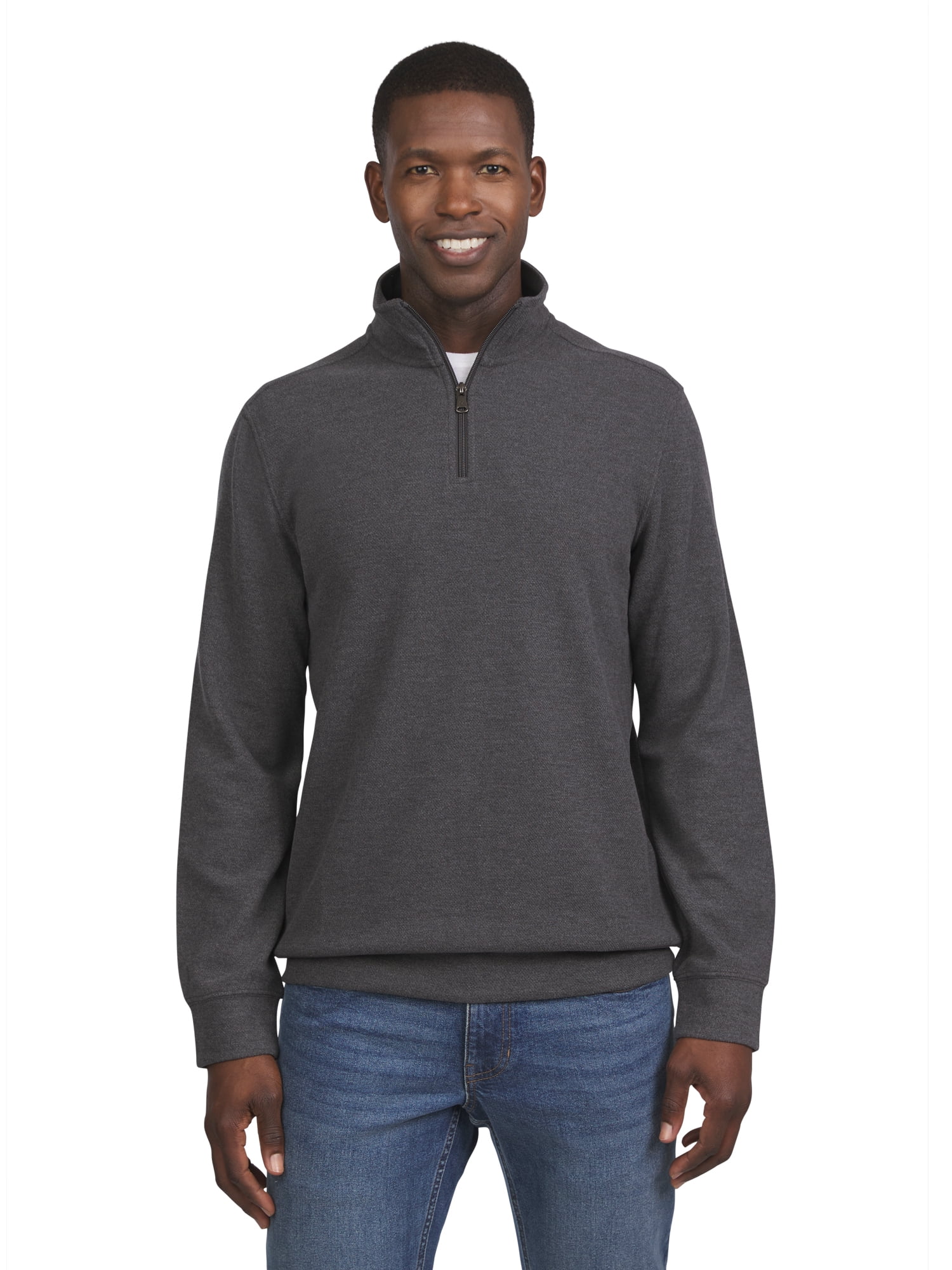 Chaps Men's & Big Men's Brushed Twill Quarter Zip, Sizes S-2XL ...