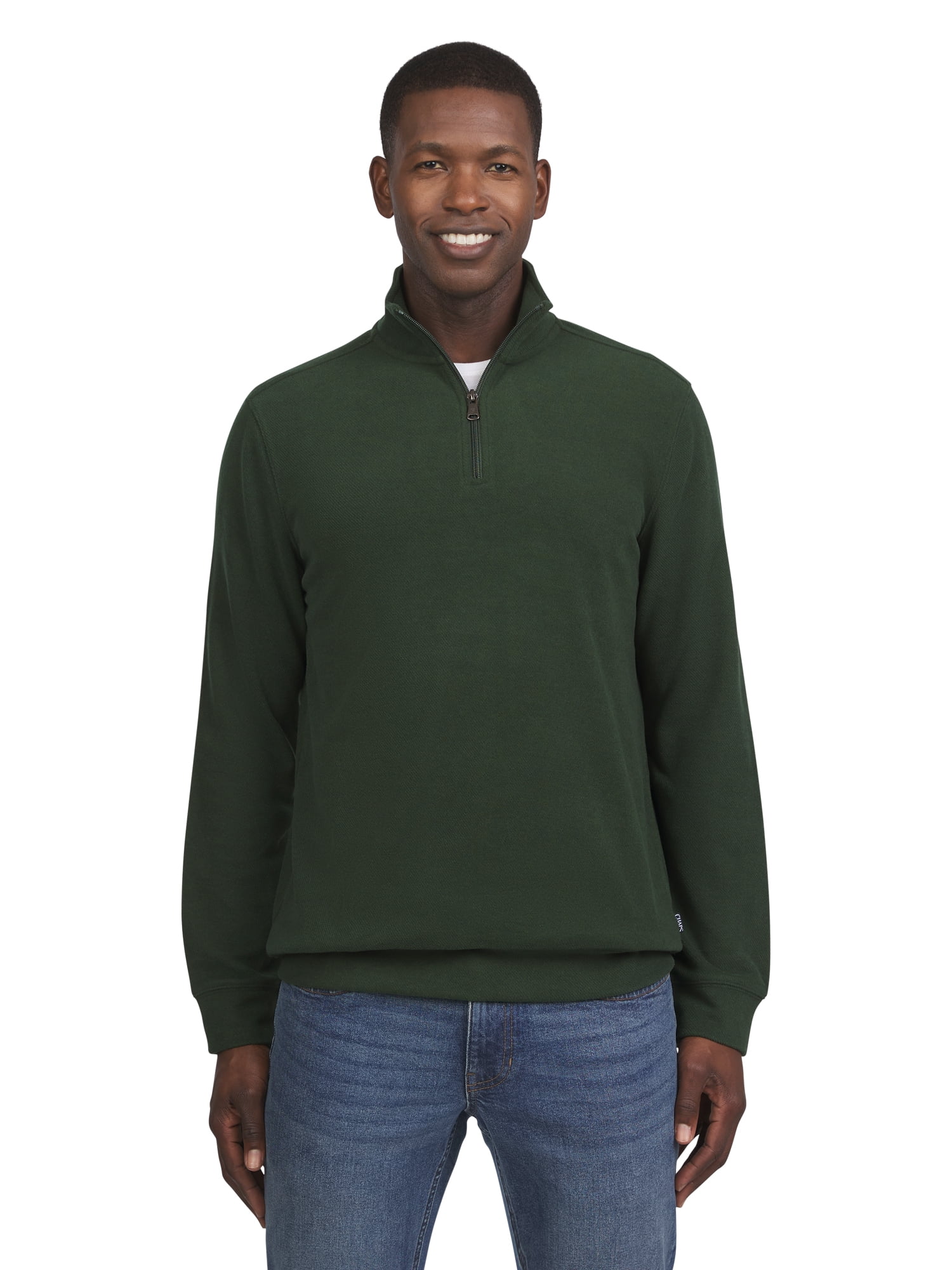 Chaps Men's & Big Men's Brushed Twill Quarter Zip, Sizes S-2XL ...
