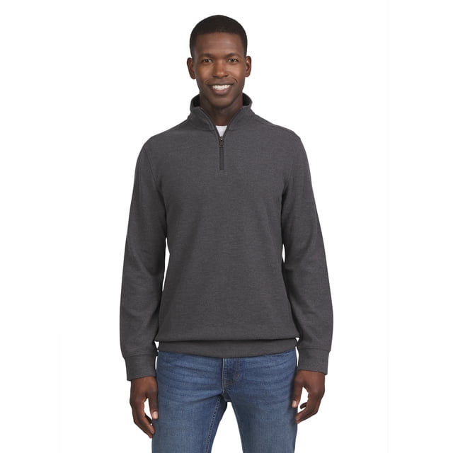 Chaps Men's & Big Men's Brushed Twill Quarter Zip, Sizes S-2XL ...