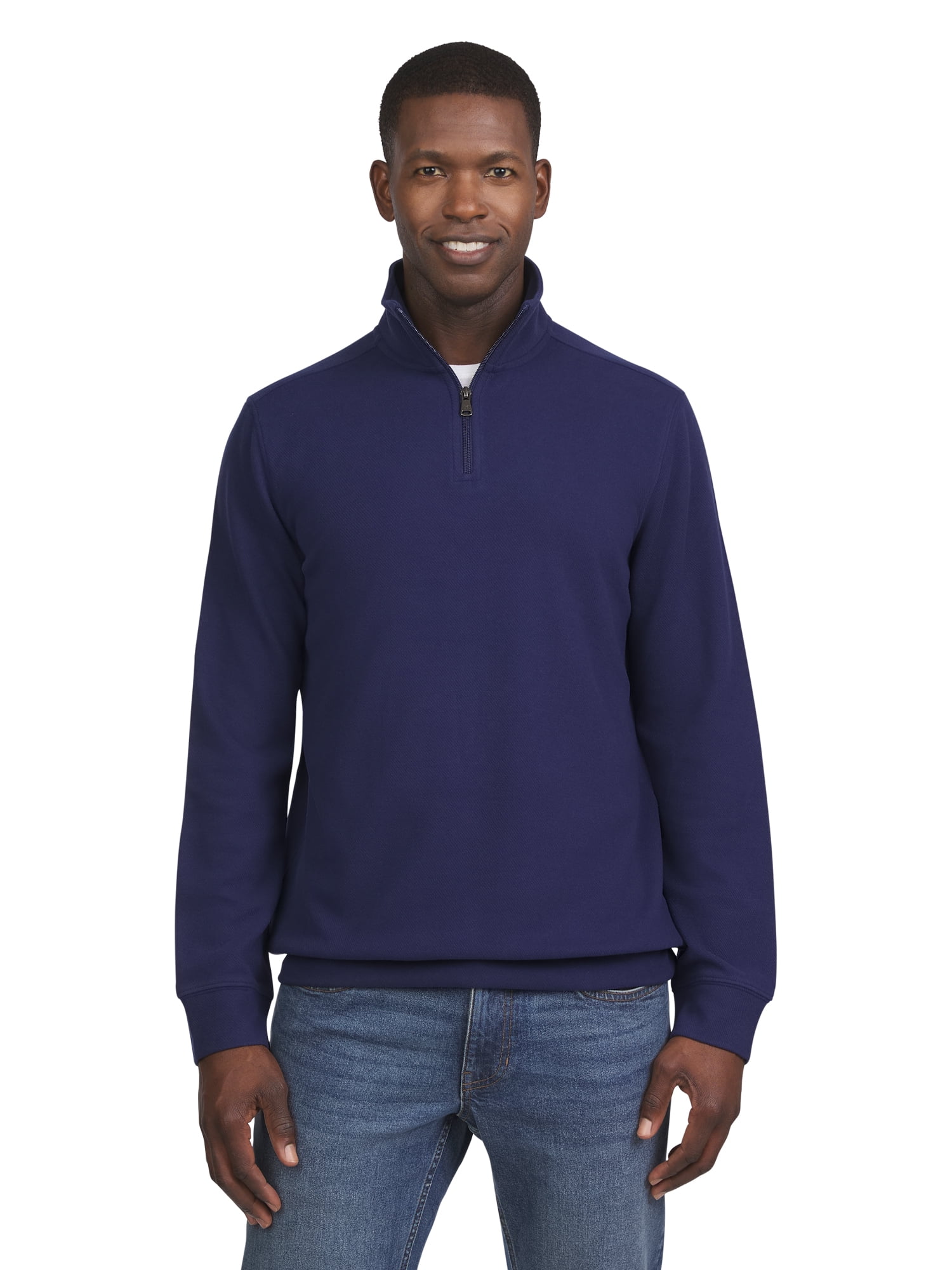 Chaps Men's & Big Men's Brushed Twill Quarter Zip, Sizes S-2XL ...
