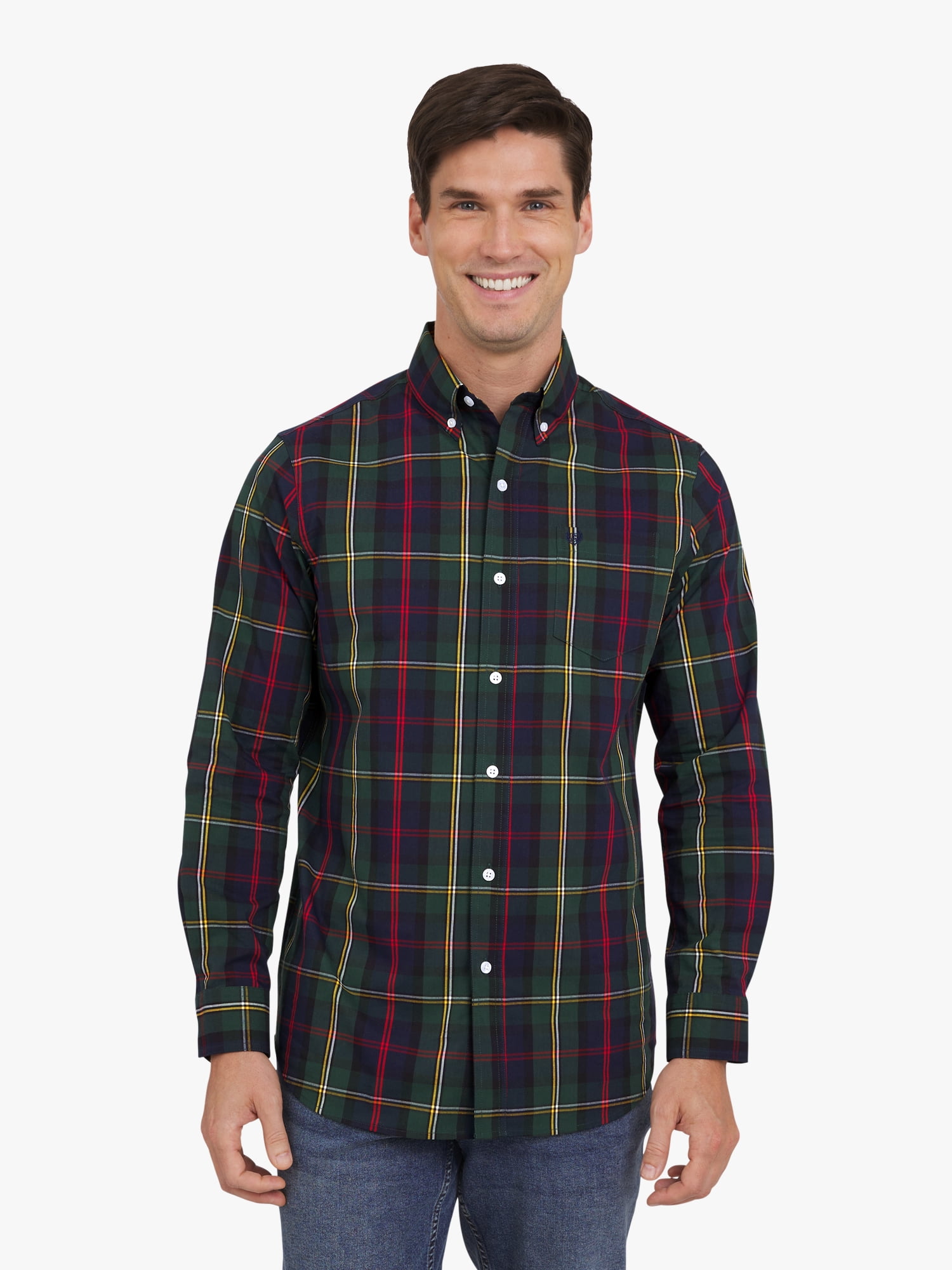 Chaps Men's & Big Men's CVC Woven Shirt, Sizes S-3XL - Walmart.com