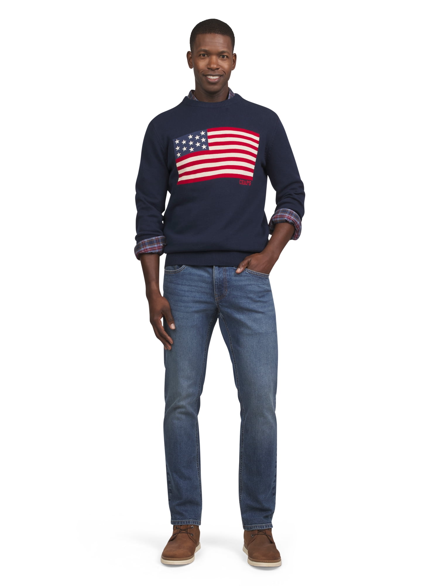 Chaps Men's & Big Men's Flag Crewneck Sweater, Sizes S-2XL - Walmart.com