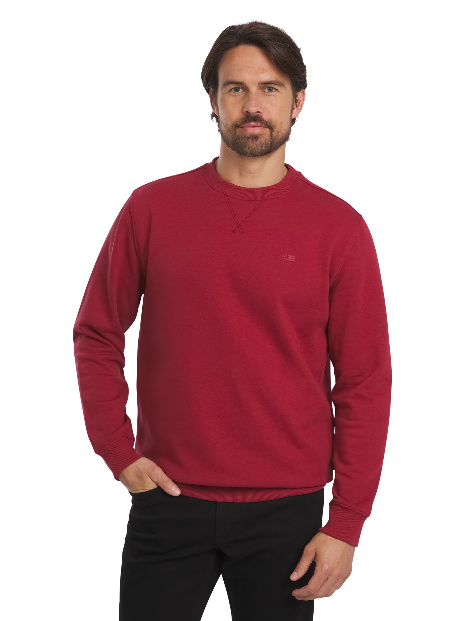Chaps Men's & Big Men's Everyday Fleece Crewneck Sweatshirt, Sizes S ...