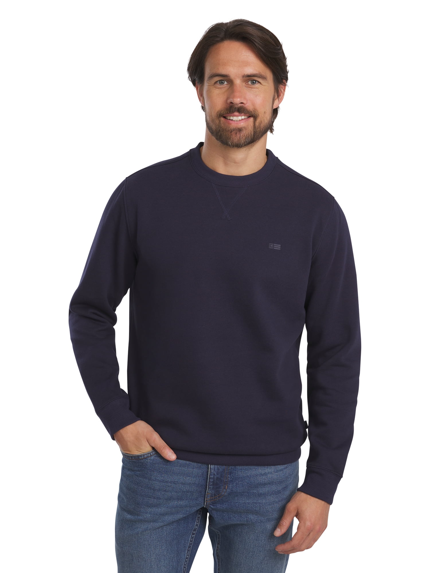 Chaps Men's & Big Men's Everyday Fleece Crewneck Sweatshirt, Sizes S ...
