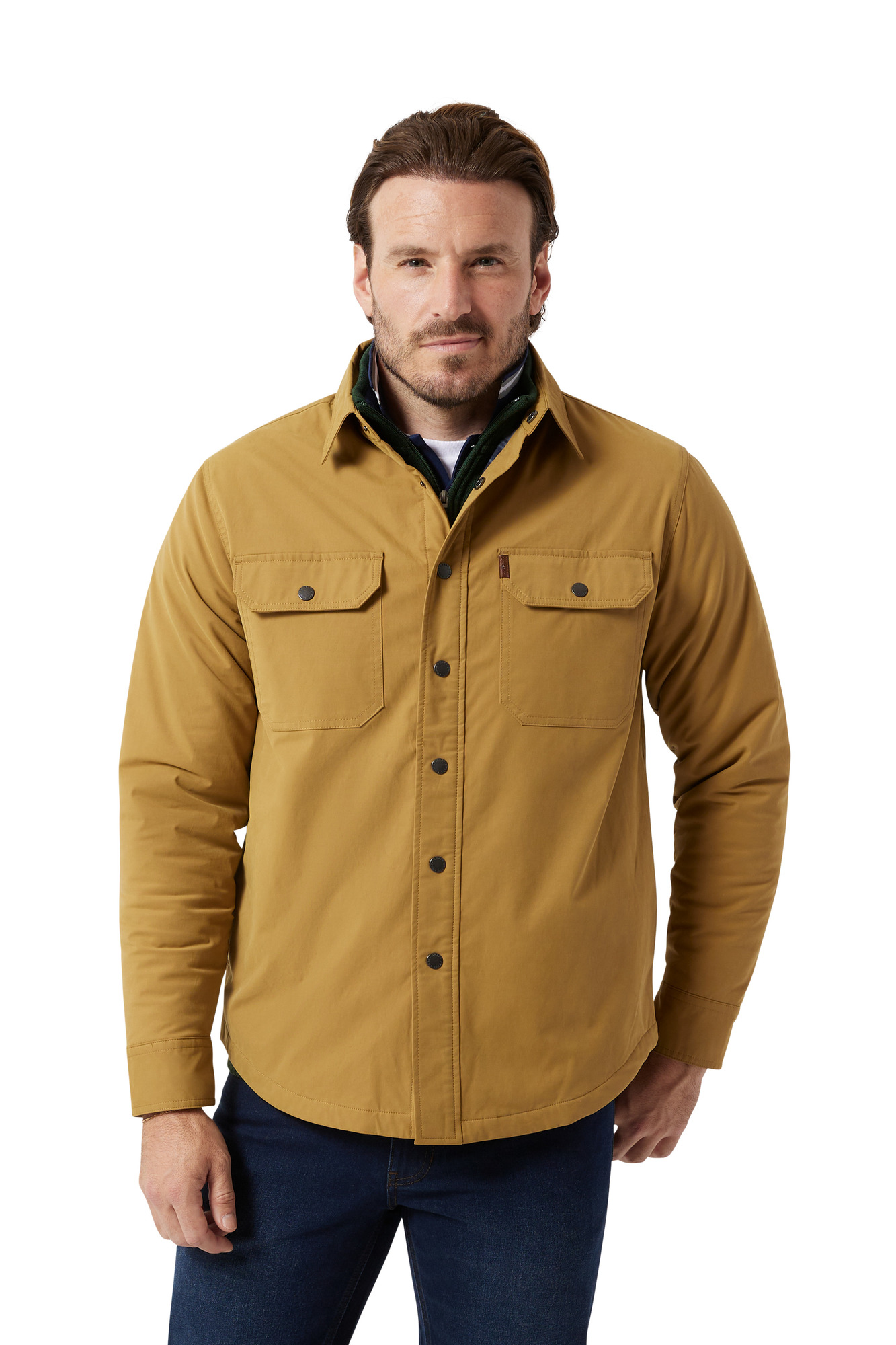 Wrangler Workwear Men's and Big Men's Essential Shirt Jacket with Polar ...