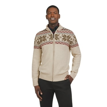 Chaps Men's & Big Men's 1/4 Zip Mockneck Ribbed Sweater, Sizes S-2XL ...