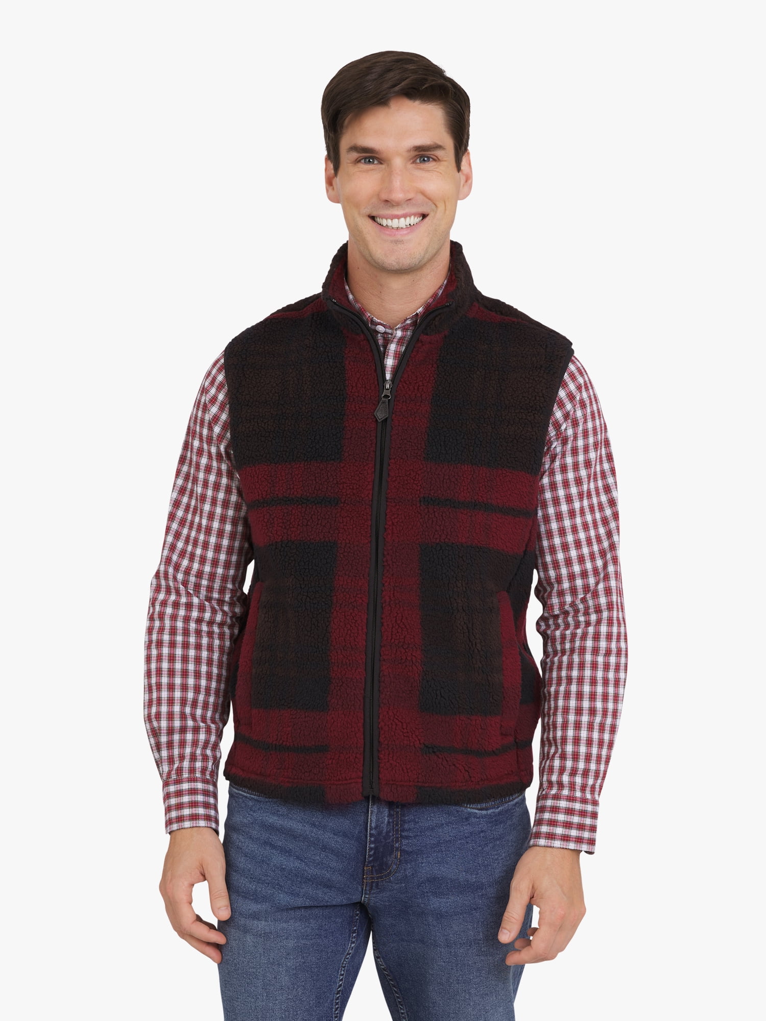 Chaps Men's & Big Men's High Pile Fleece Sherpa Vest, Sizes S-3XL - Walmart.com