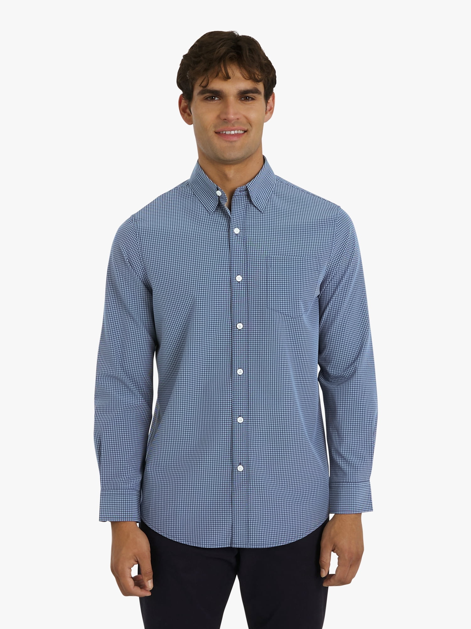 Chaps Men's & Big Men's Long Sleeve Performance Woven Shirt, Sizes S ...