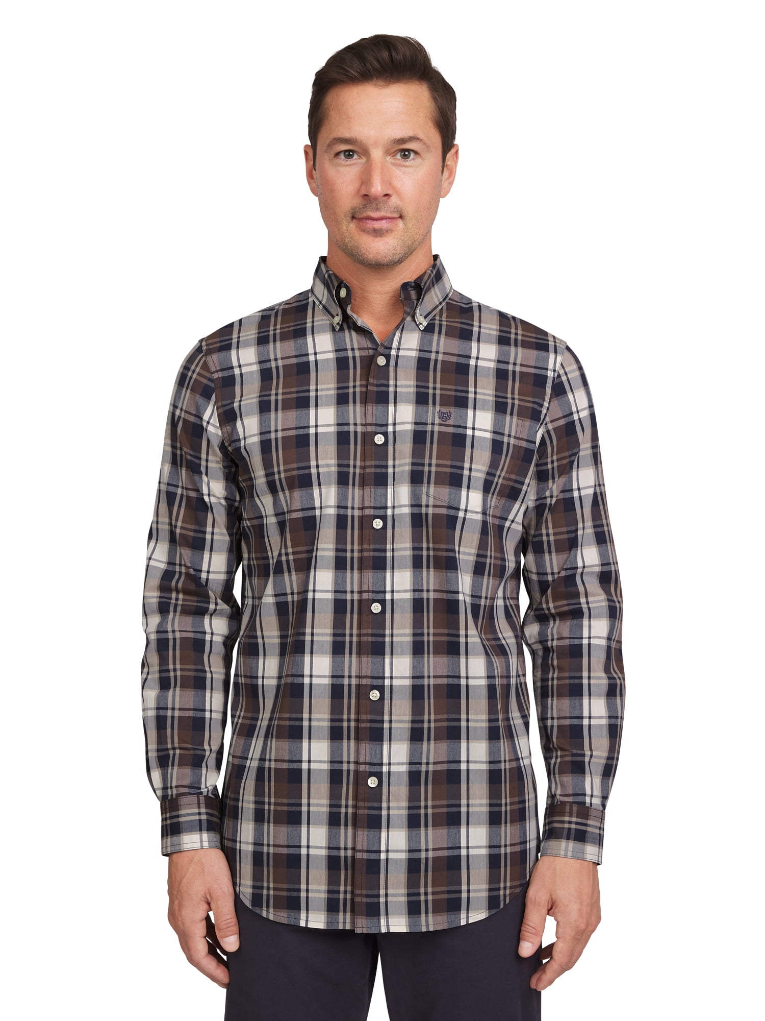 Chaps Men's & Big Men's Long Sleeve Stretch Button-Down Classic Shirt ...