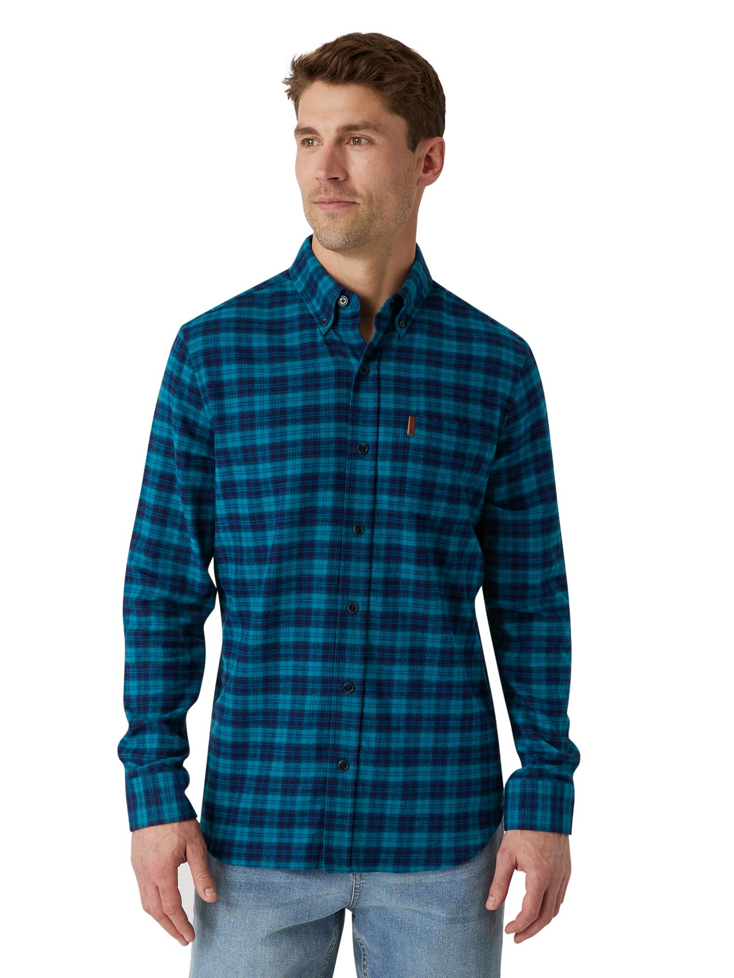 George Men's and Big Men's Long Sleeve Super Soft Flannel Shirt, up to ...