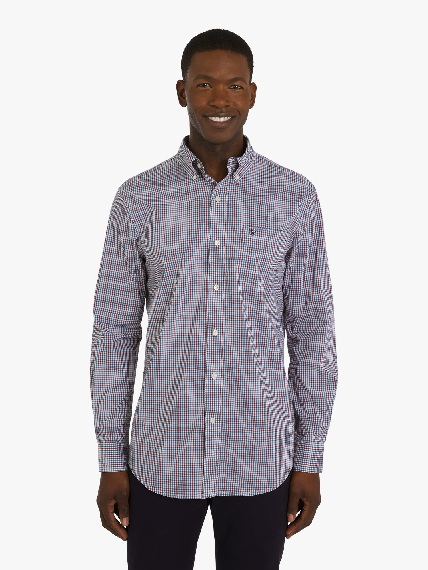 Chaps Men's & Big Men's Long Sleeve Woven Shirt, Sizes S-3XL - Walmart.com