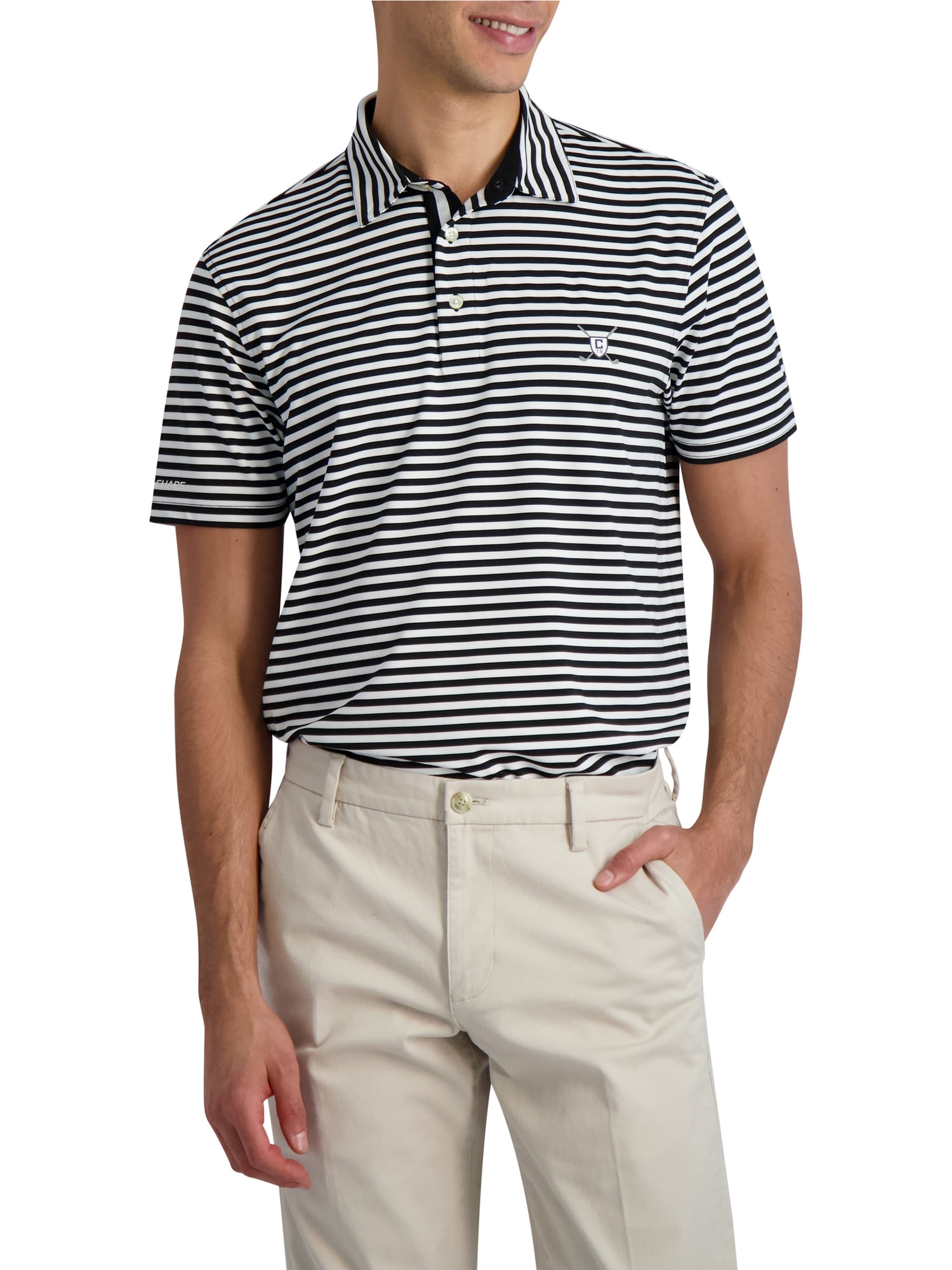 Chaps Men's & Big Men's Performance Golf Printed Polo, Up to 3XL ...