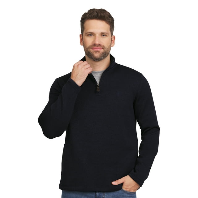 Chaps Men's & Big Men's Quarter Zip Fleece Sweater Gift Box Set, Sizes S-2XL - Walmart.com