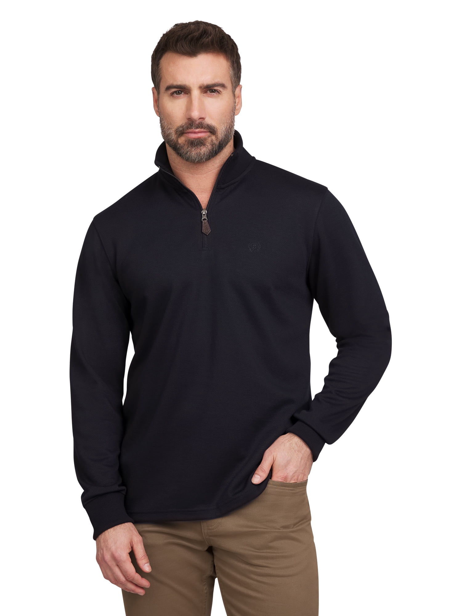 Chaps Men's & Big Men's Camden Quarter Zip Knit Sweater, Sizes S-2XL ...