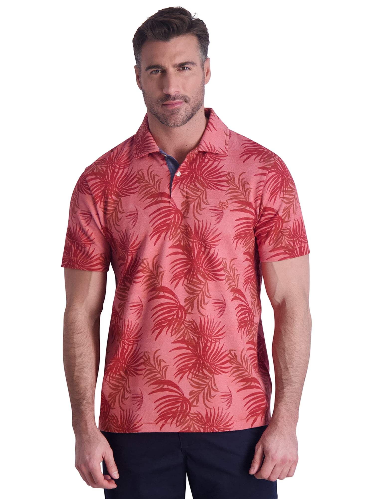 Chaps Men's & Big Men's Seacoast Wash Slub Pique Polo Shirt with Short ...