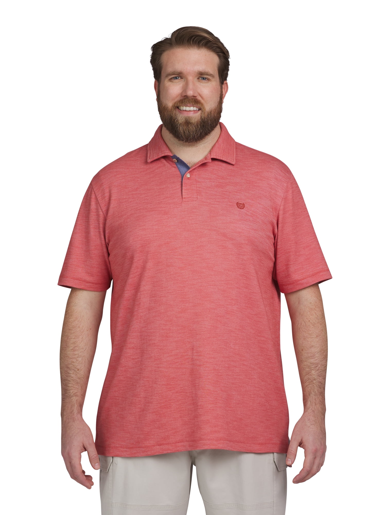 Chaps Men's & Big Men's Seacoast Wash Super Soft Polo Shirt with Short ...