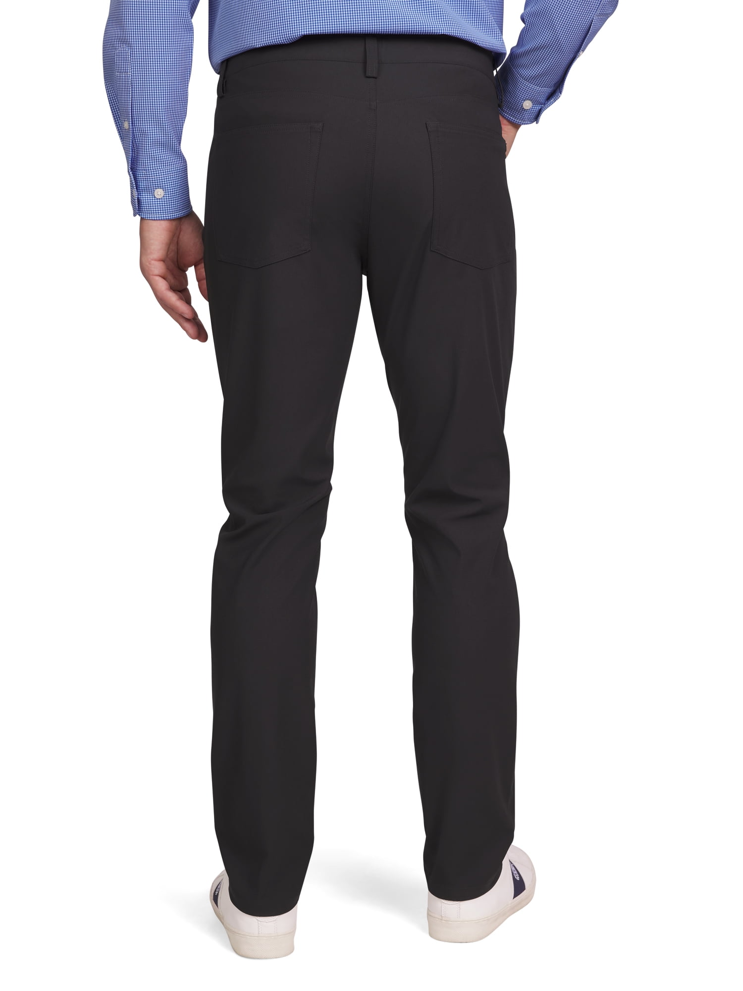 Chaps Men's & Big Men's Straight Tapered Fit Pants with Pockets ...