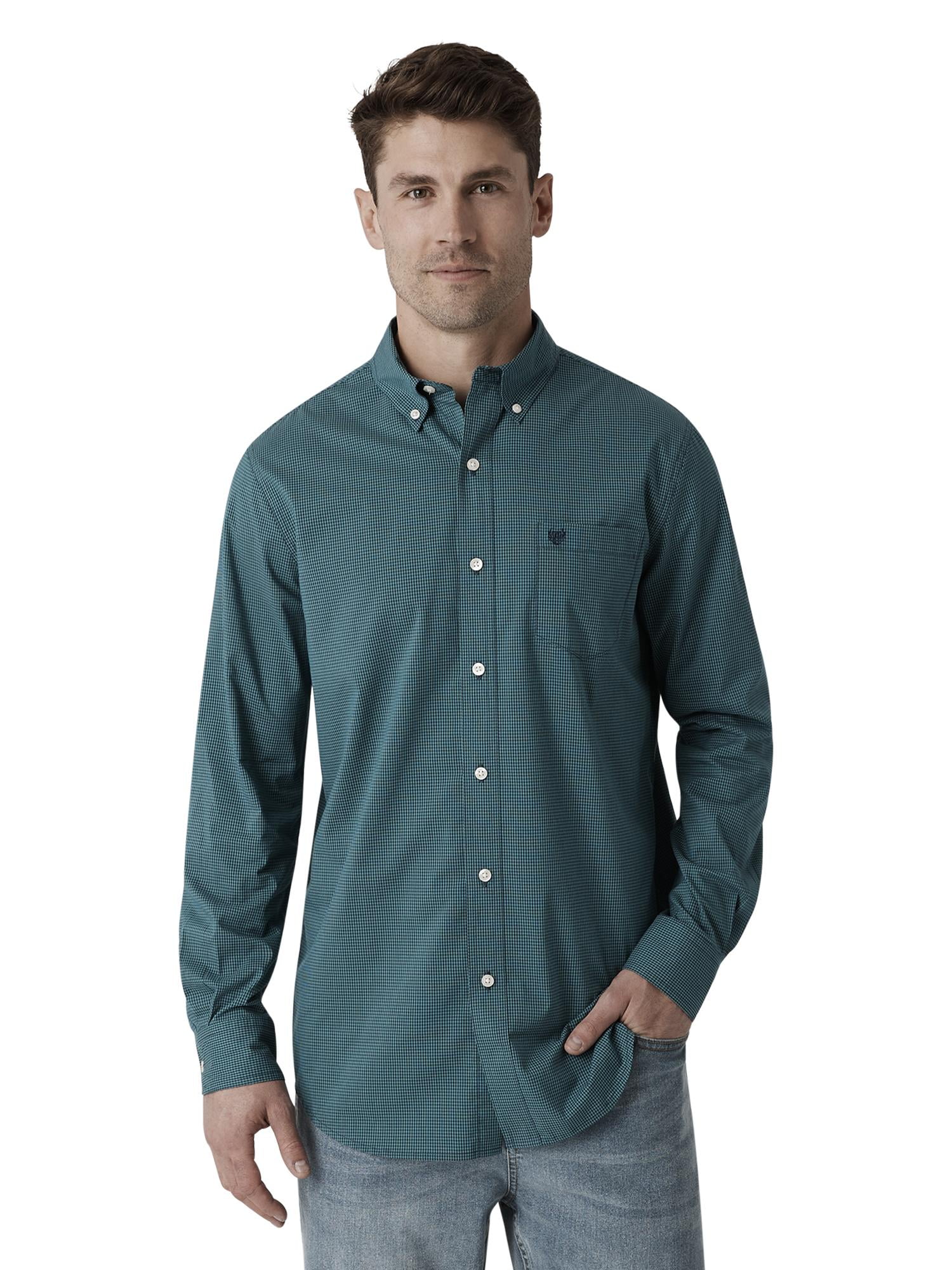 Chaps Mens And Big Mens Stretch Long Sleeve Button Down Soft Cotton