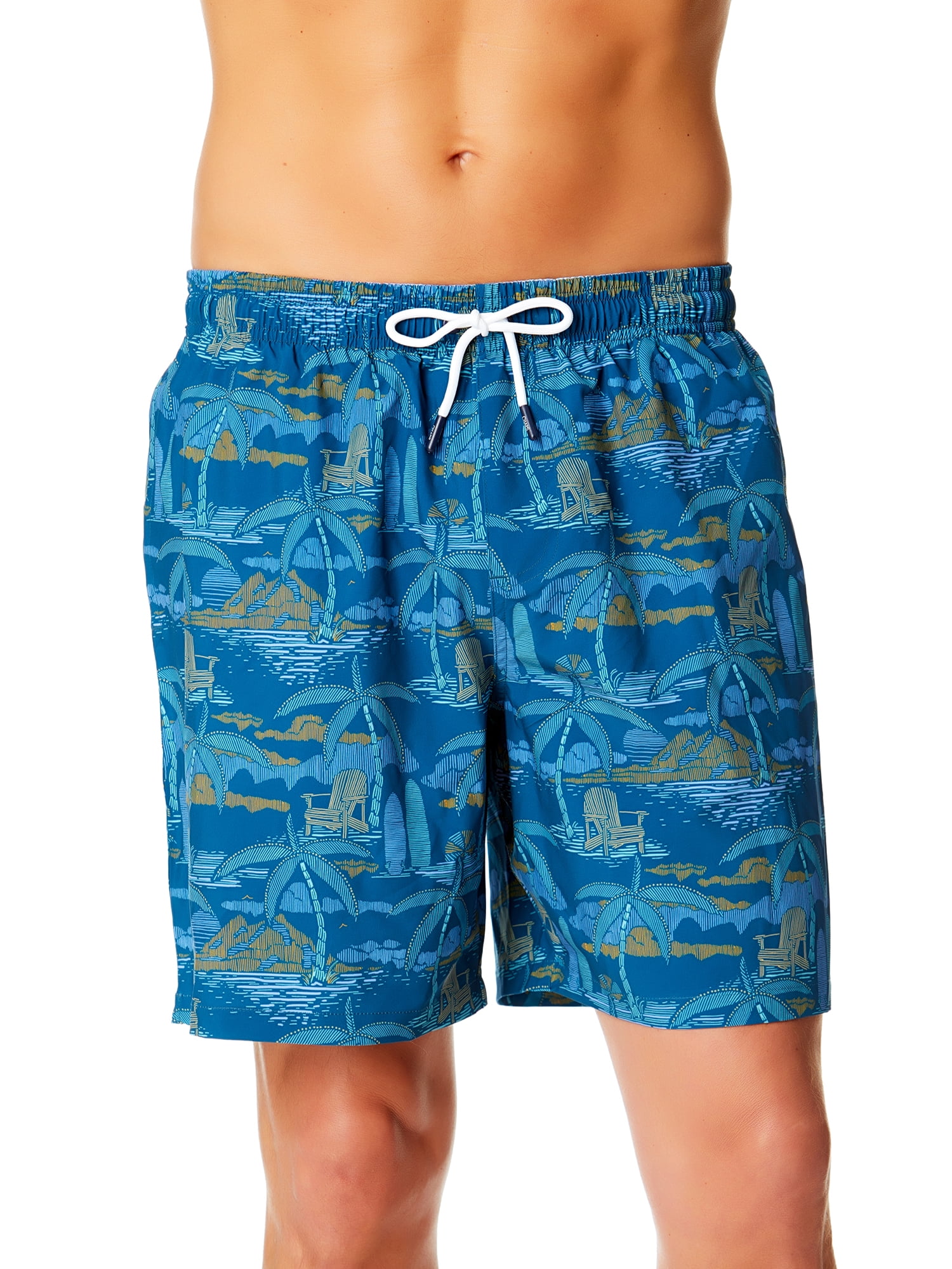 Chaps Men's & Big Men's Swim Trunks with UPF50+, 7" Inseam, Sizes S-3XL ...