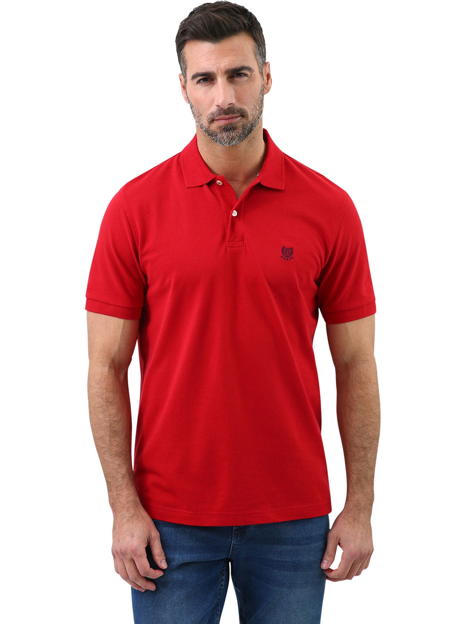 Chaps Men's Classic Fit Solid Pique Polo, Sizes-4XB - Walmart.com