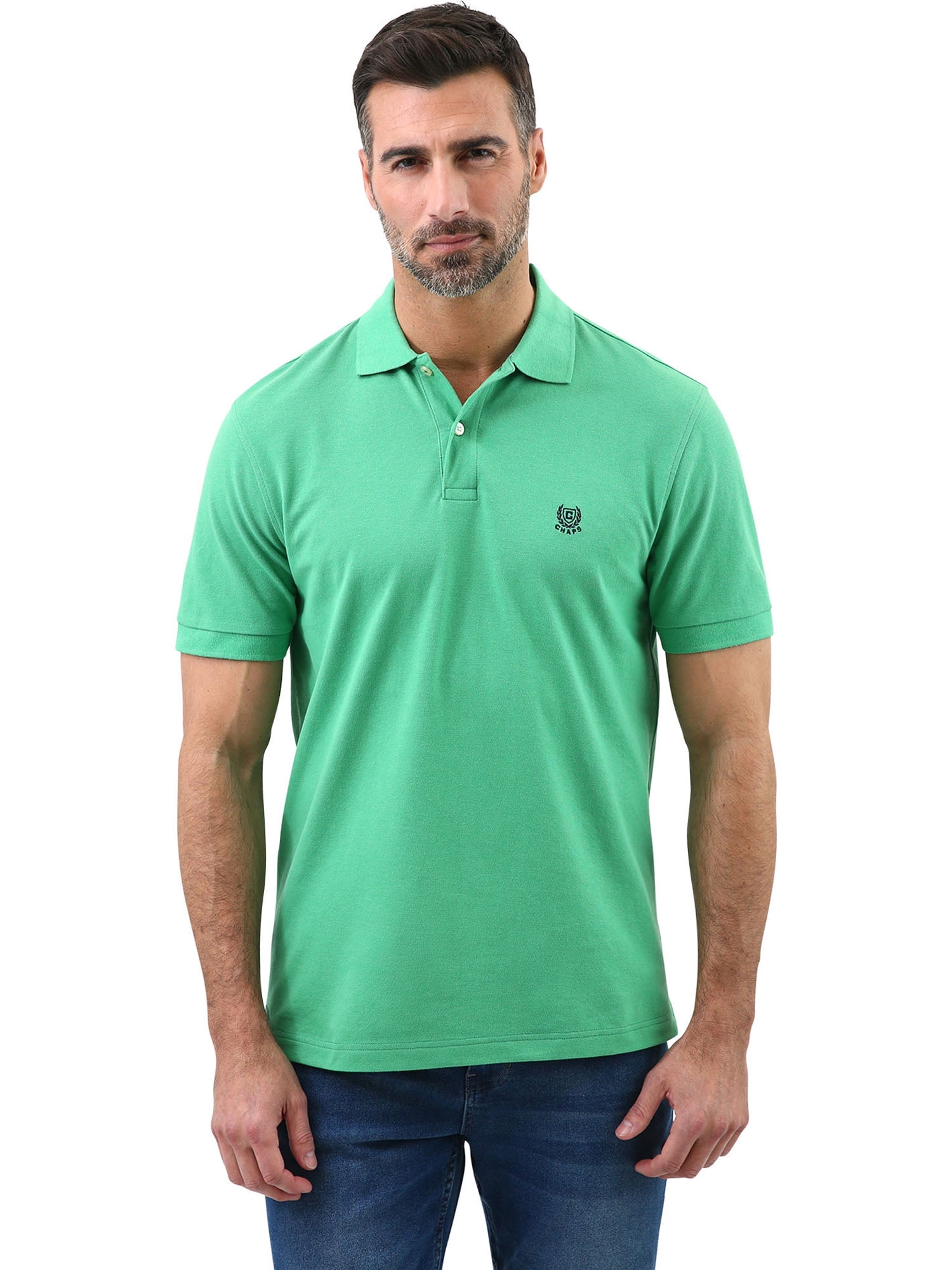 Chaps Men's Classic Fit Solid Pique Polo, Sizes-4XB - Walmart.com