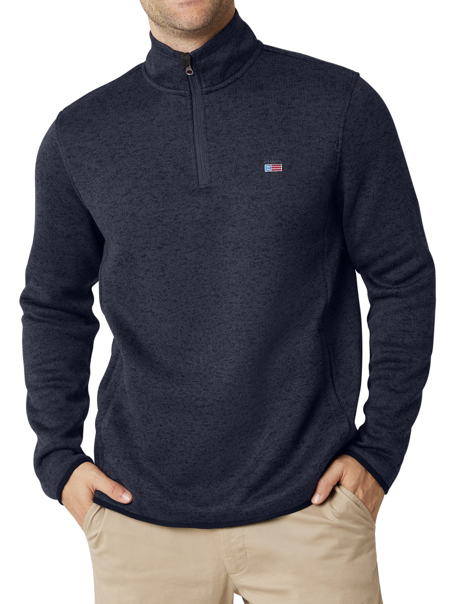 Chaps Men's Coastal Quarter Zip Sweater Fleece -Sizes XS up to 4XB ...