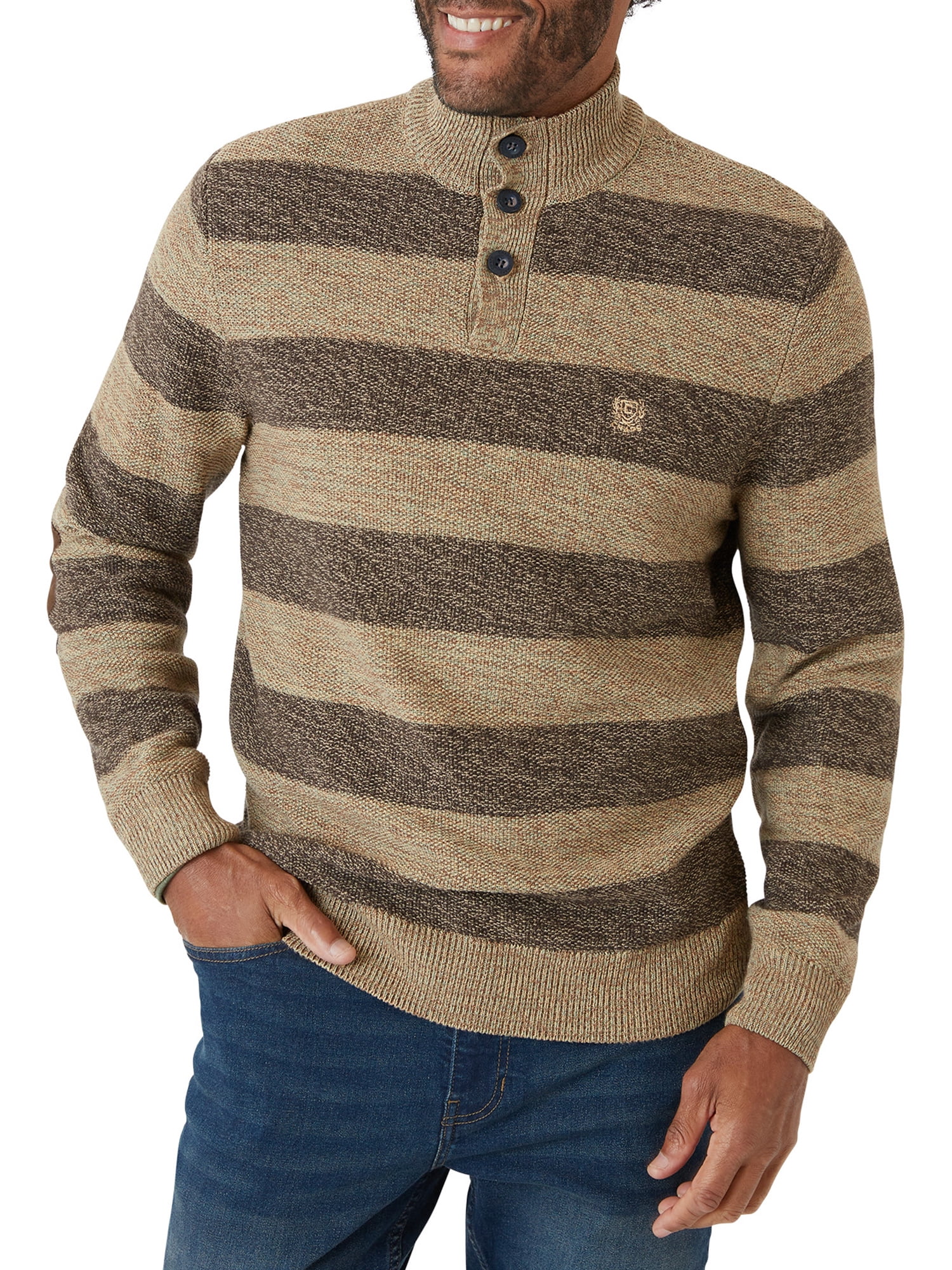 Chaps Men's Cotton Twist Button Mockneck Sweater-Sizes XS up to 4XB ...