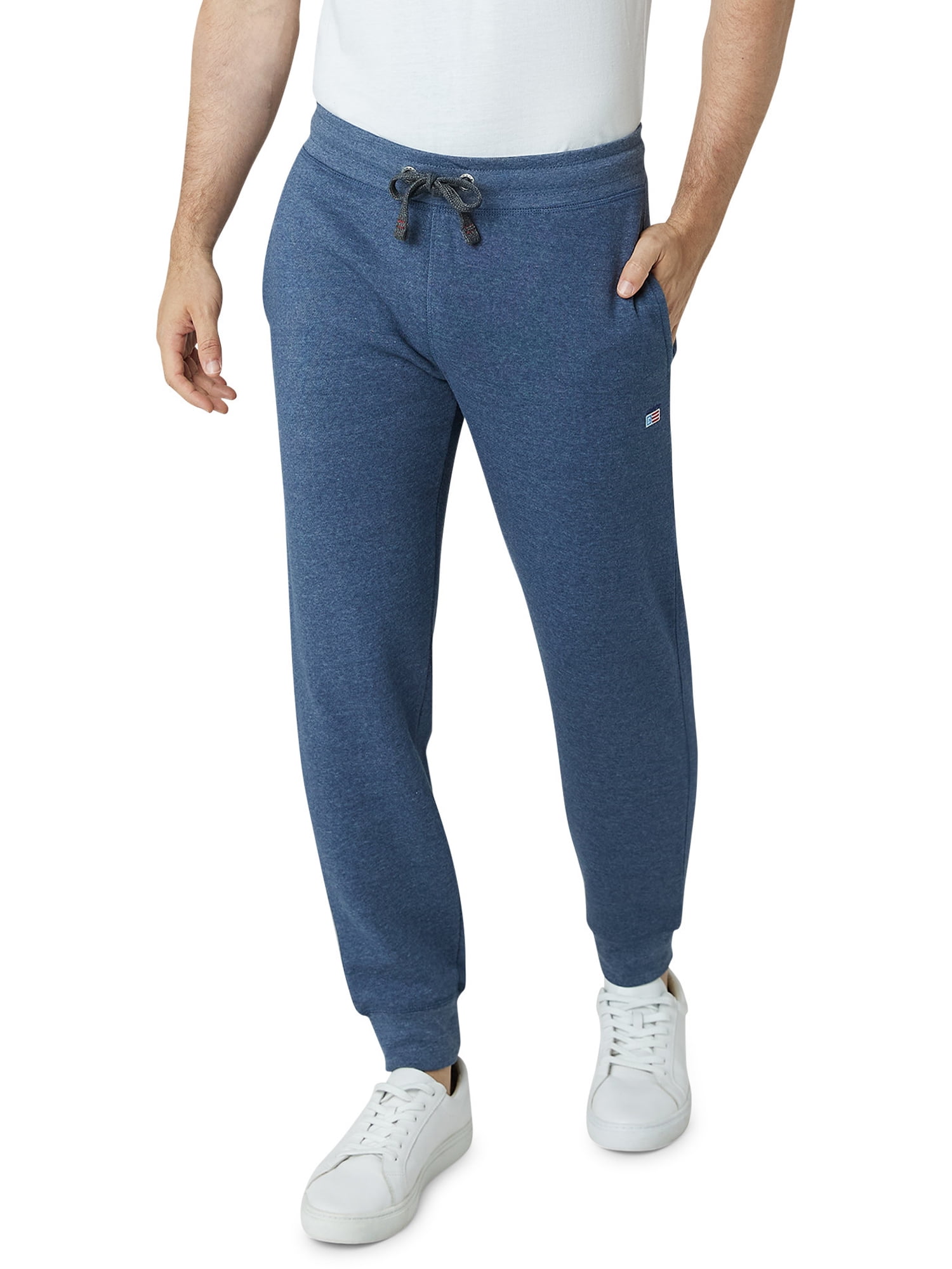 Chaps Fleece Drawstring Waistband Tapered Leg Jogger Pants (Men's ...