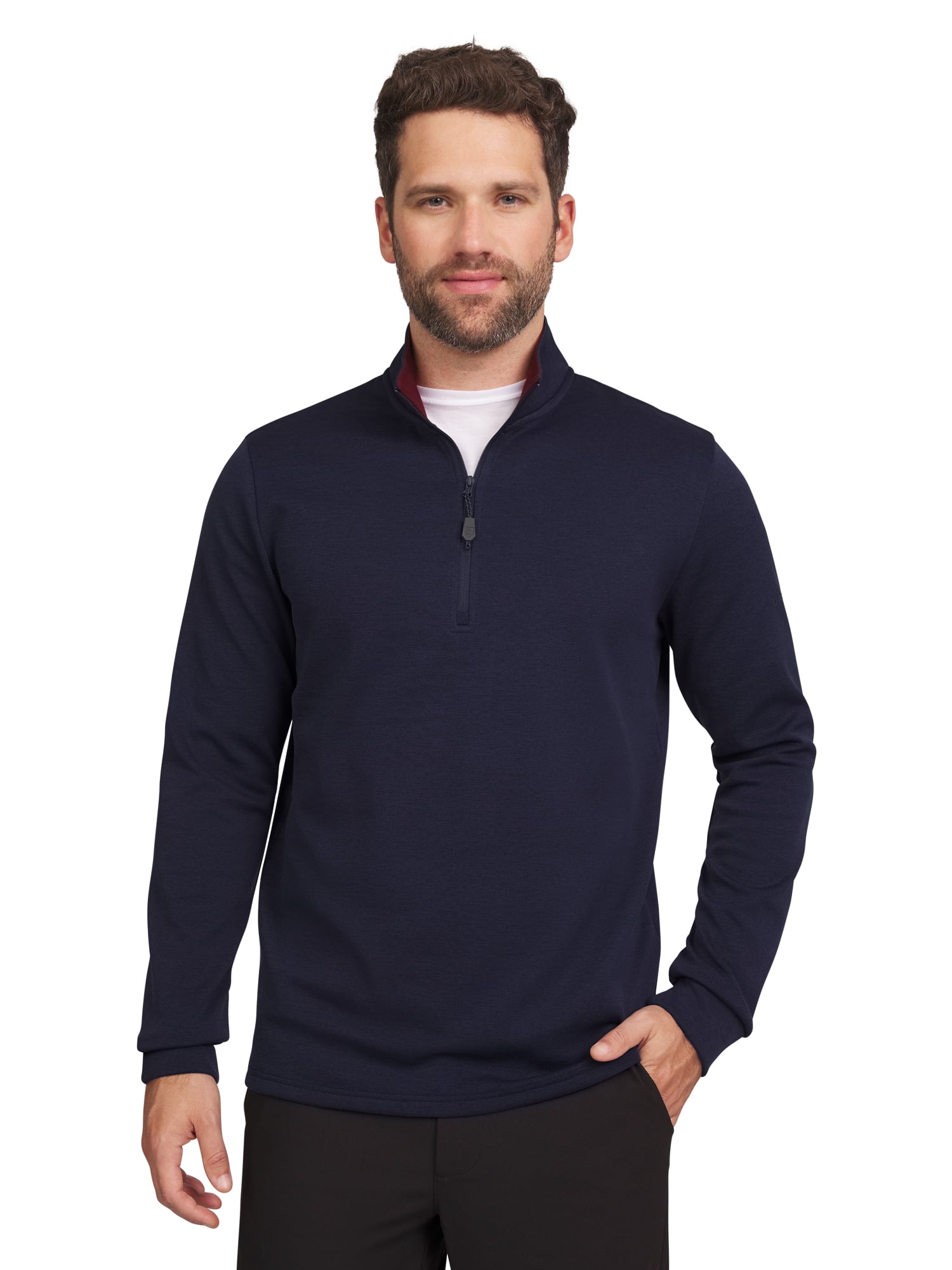 Chaps Golf Men's & Big Men's Fleece Quarter Zip Pullover Sweater, Sizes ...