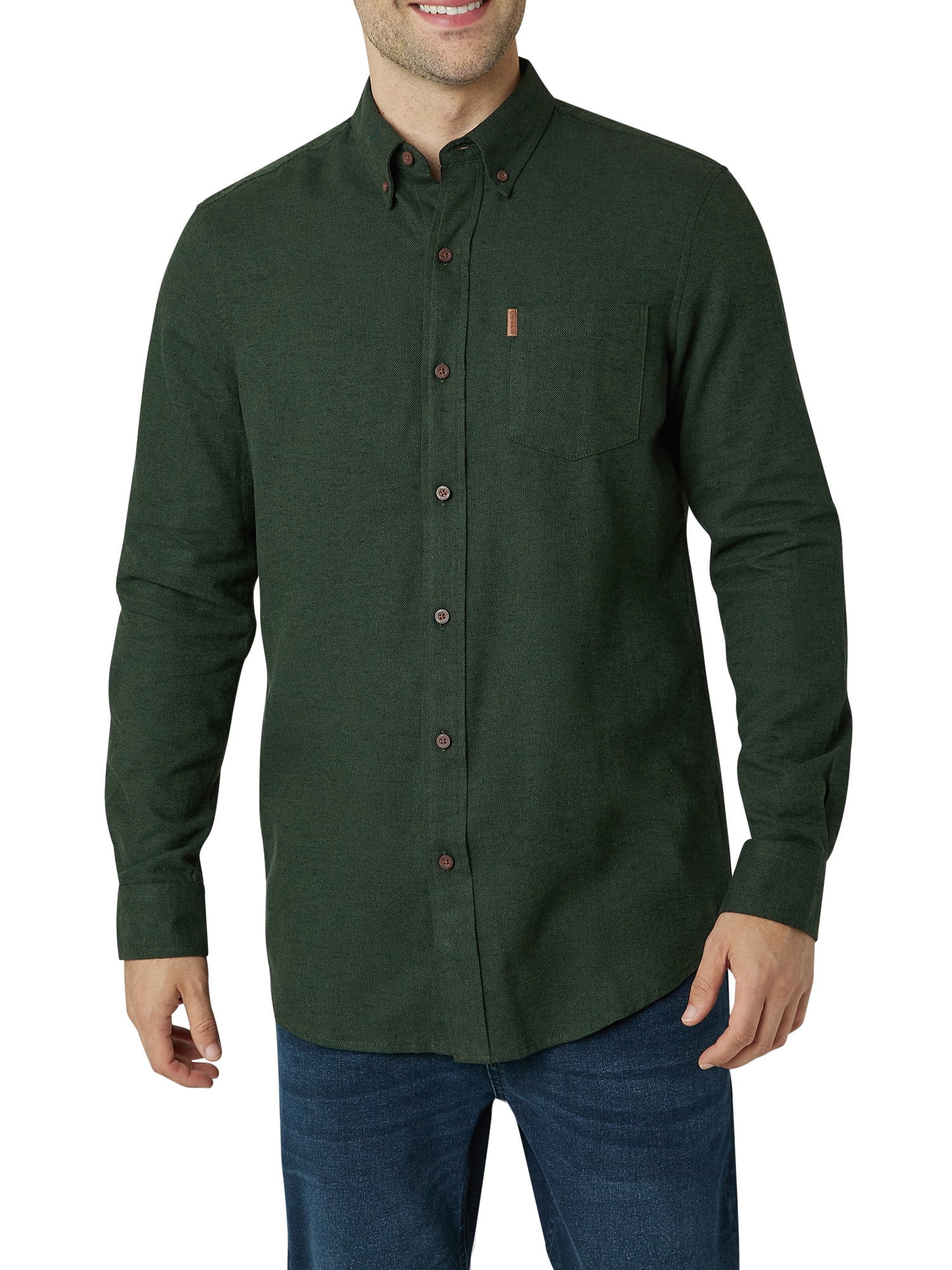 Chaps Men's Long Sleeve Performance Flannel Shirt-Sizes XS up to 4XB ...