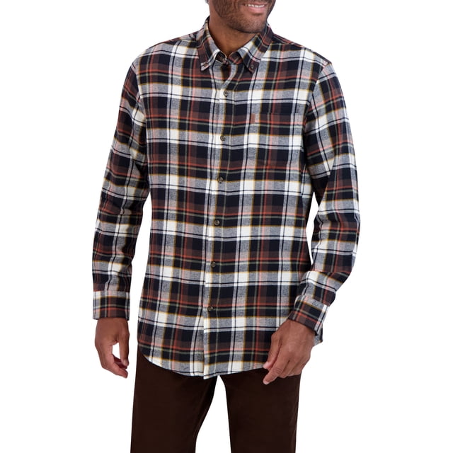 Chaps Men's Long Sleeve Performance Flannel Shirt-Sizes XS up to 4XB ...