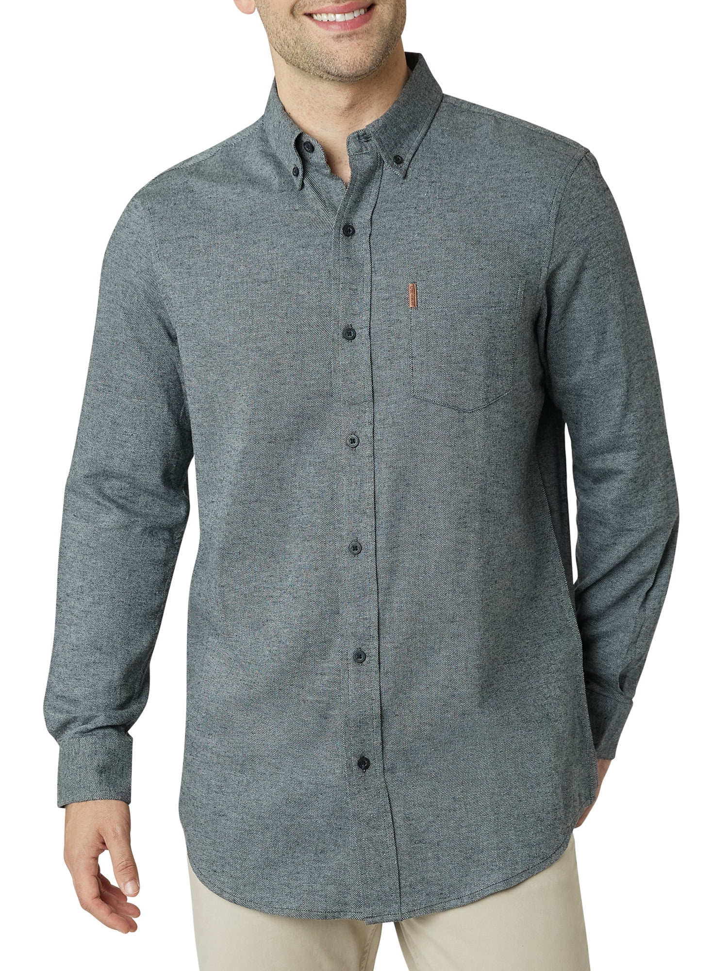 Chaps Men's Long Sleeve Performance Flannel Shirt-Sizes XS up to 4XB ...