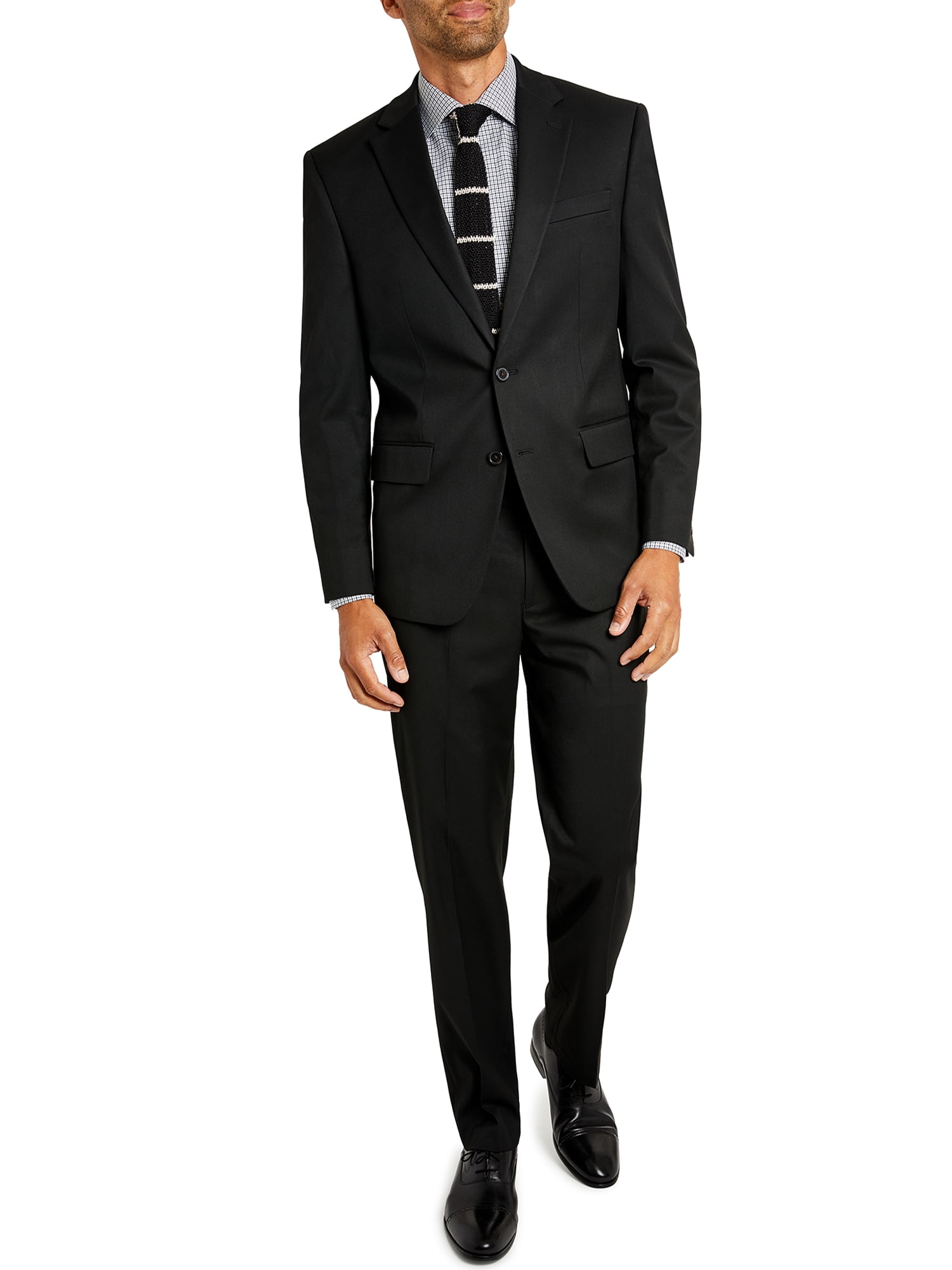 Free Shipping! Chaps Men's Classic Fit Black Suit with Stretch Tailored ...