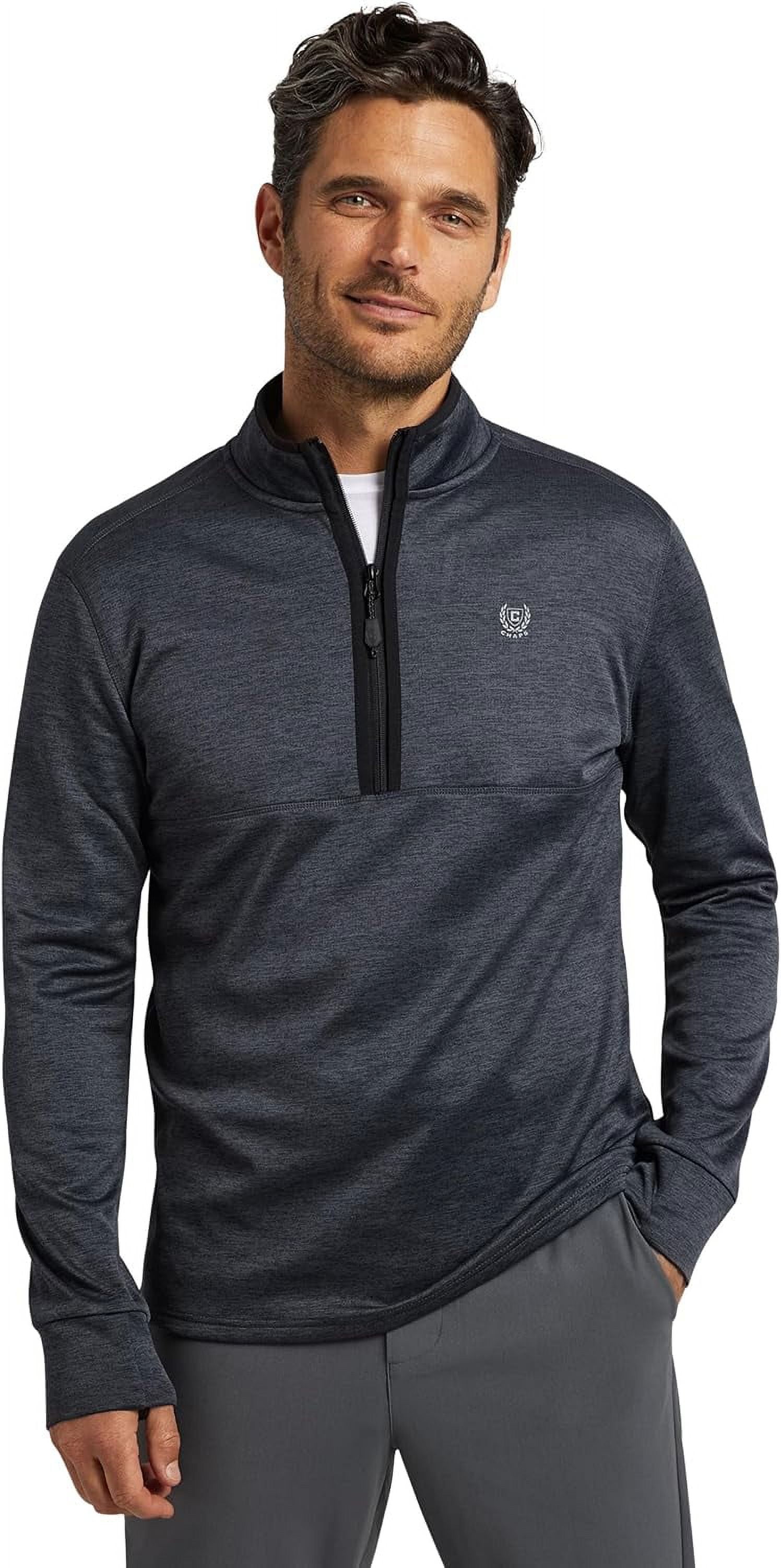 Chaps Men’s Quarter Zip Sweater - UPF 50+ Lightweight Dry Fit Sweater ...