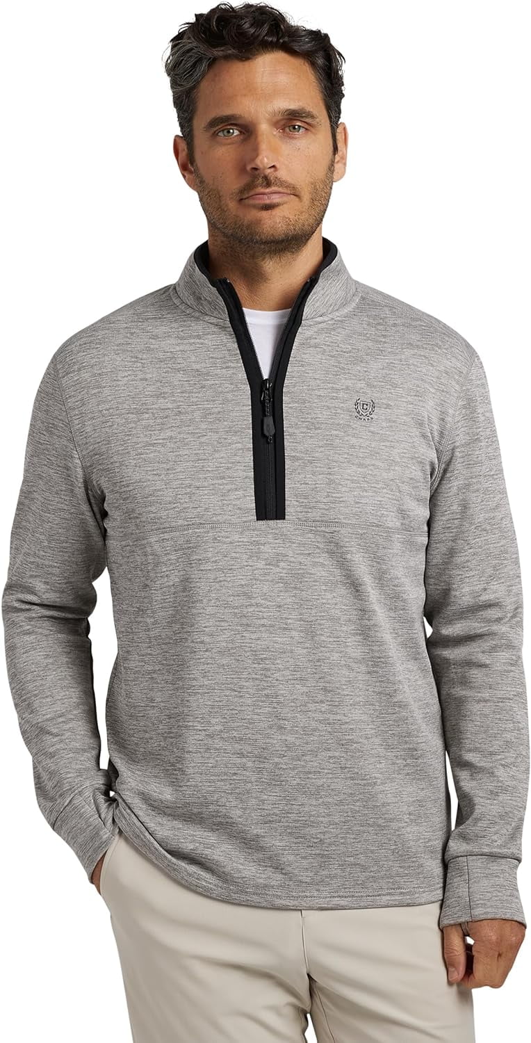 Chaps Men's Lightweight Performance Quarter-Zip Golf Sweater - UPF 50 ...