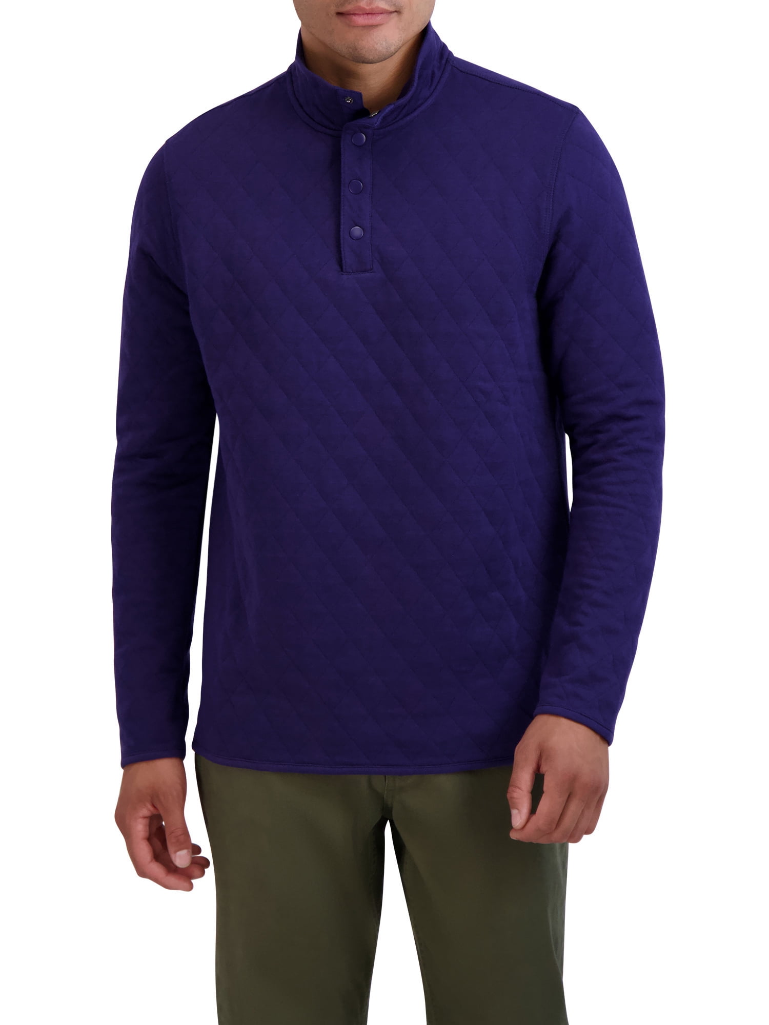 Chaps Men's Quilted Jersey Mock Neck Knit - Sizes XS up to 4XB ...