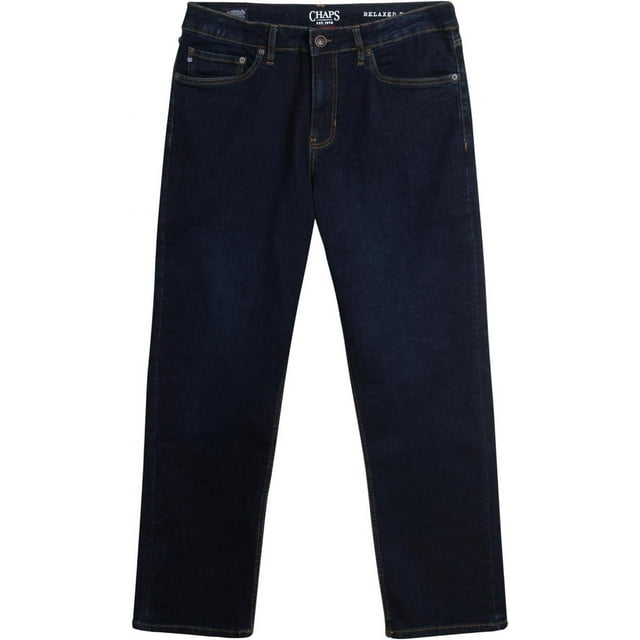 Chaps Men's Relaxed Fit Jeans - Straight Leg Stretch Comfort Denim ...
