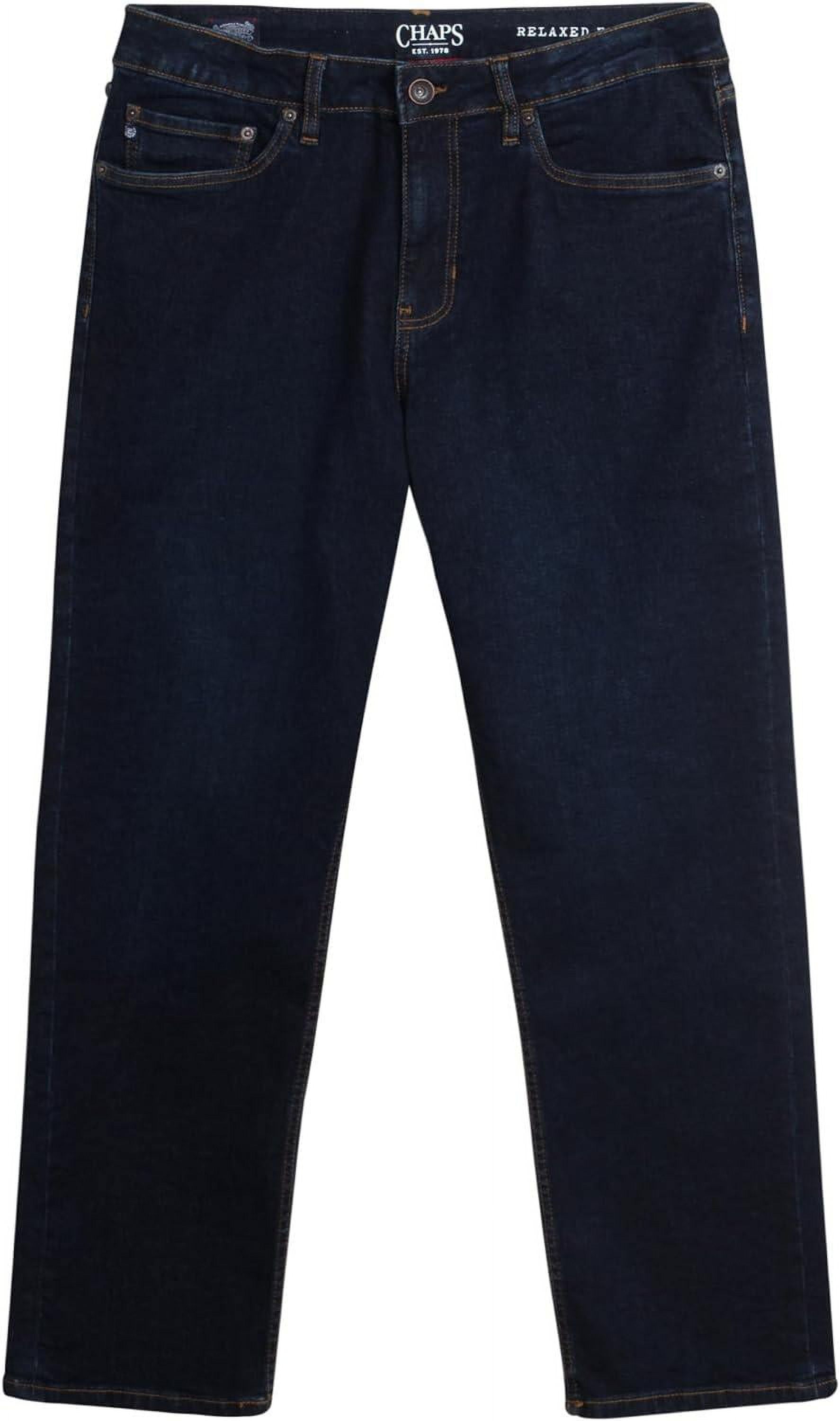 Chaps Men's Relaxed Fit Jeans - Straight Leg Stretch Comfort Denim ...