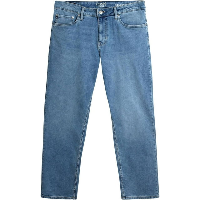 Chaps Men's Relaxed Fit Jeans - Straight Leg Stretch Comfort Denim ...