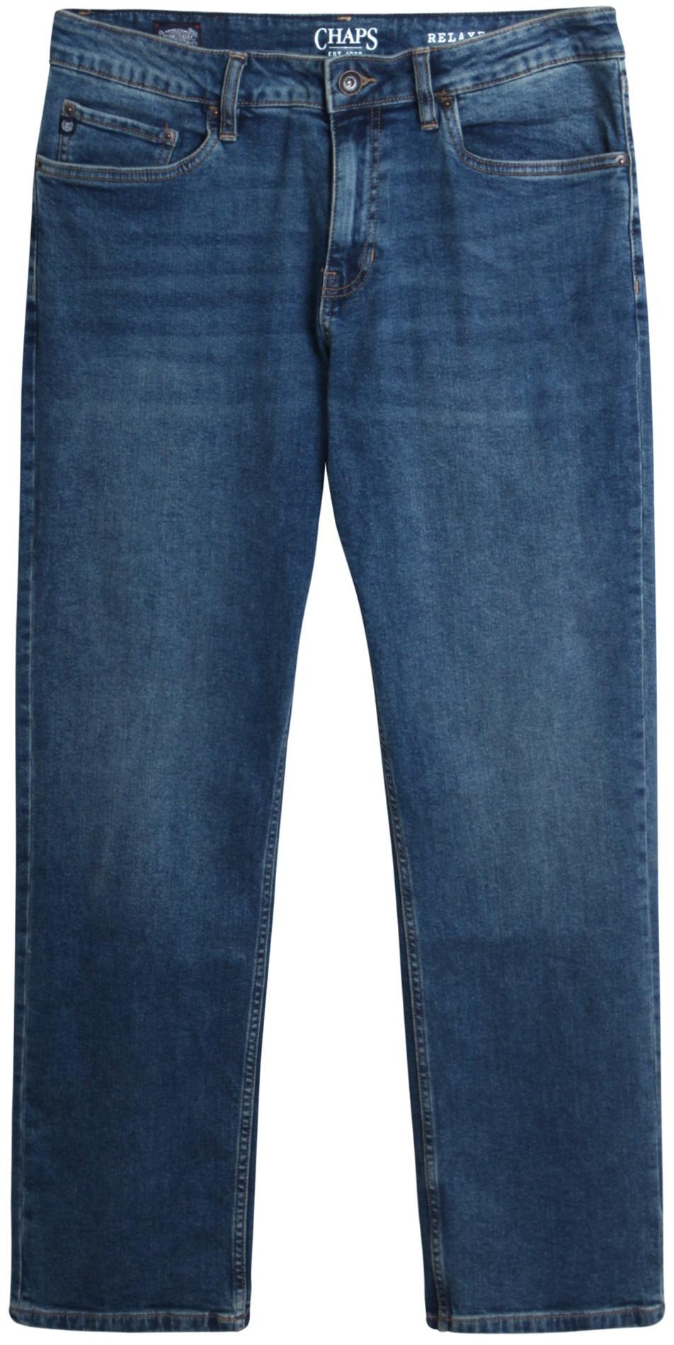 Chaps Men's Relaxed Fit Jeans - Straight Leg Stretch Comfort Denim ...