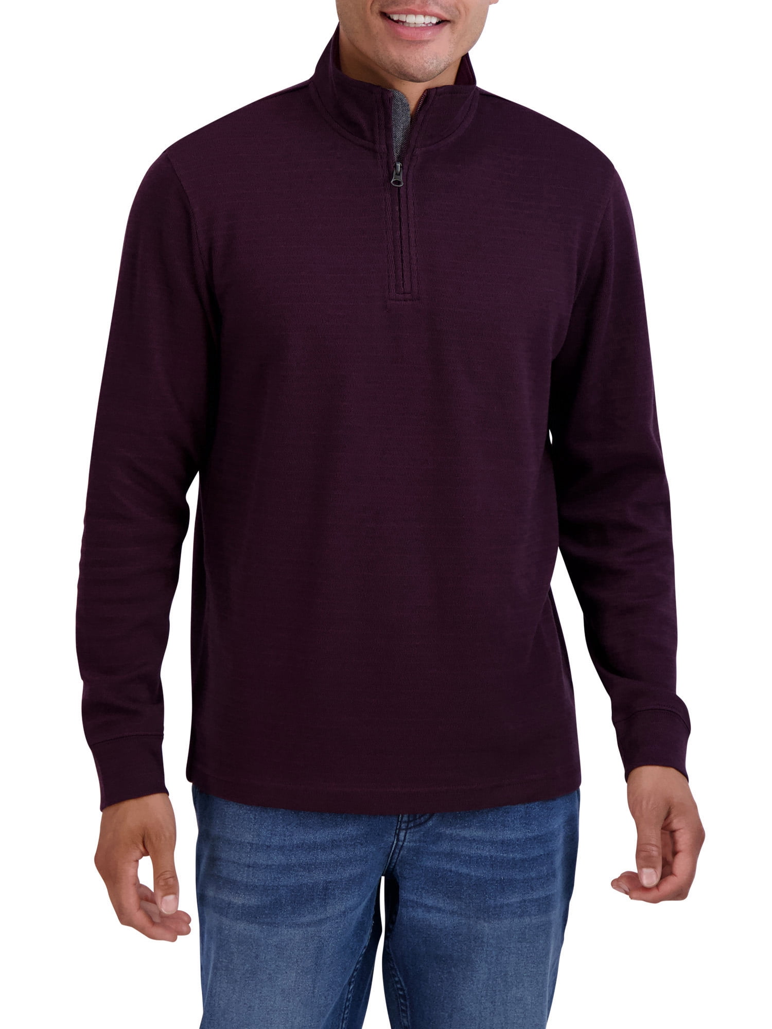 Chaps Men's Rice Knit Stamford Quarterzip Mockneck Knit -Sizes XS up to ...