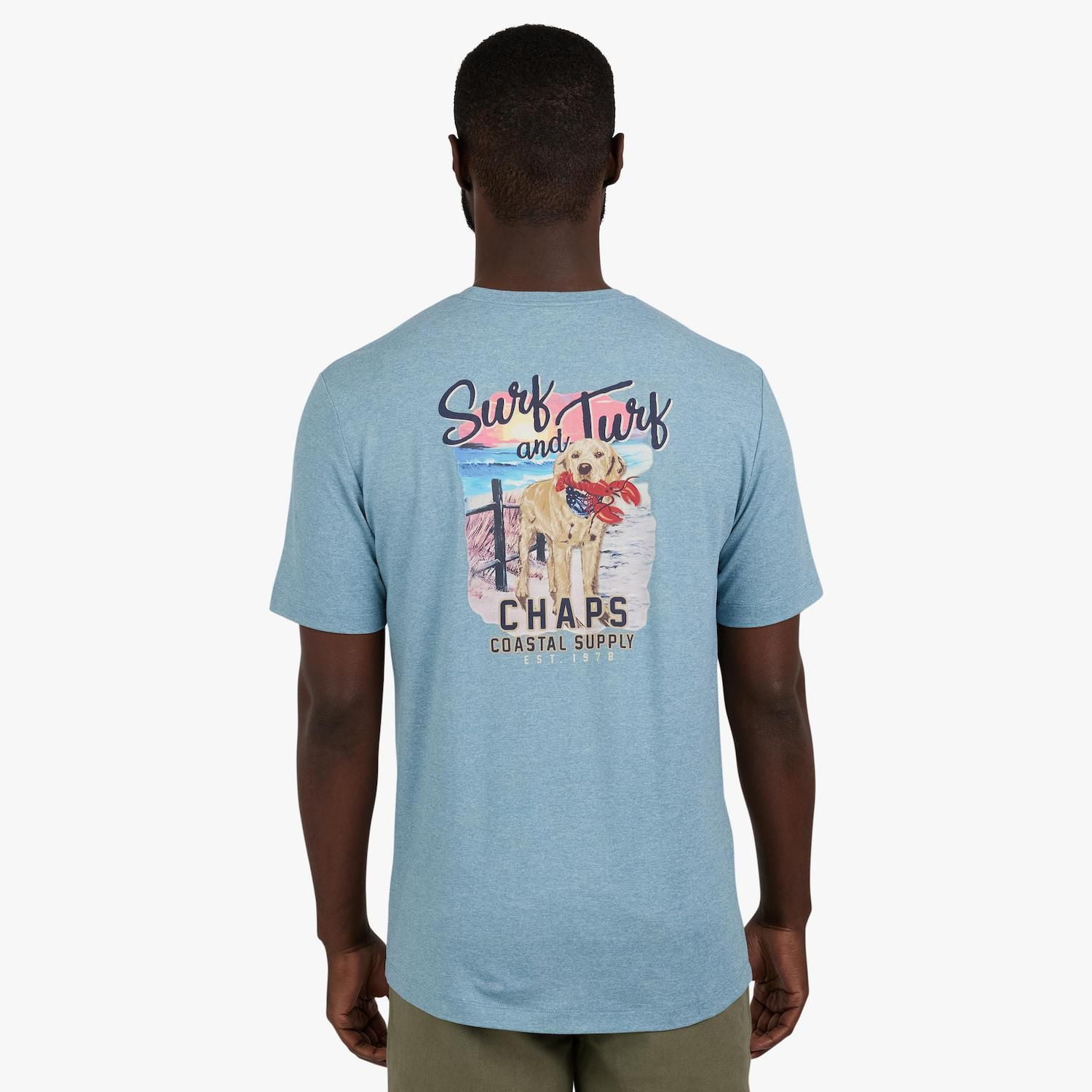 Chaps Men's Short Sleeve Graphic Tees Color: Surf And Turf Size: M ...