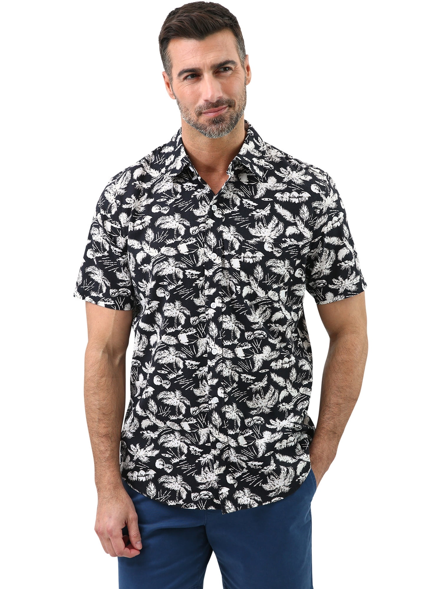 Chaps Men's Short Sleeve Stretch Cotton Slub Shirt, Sizes XS-4XB ...