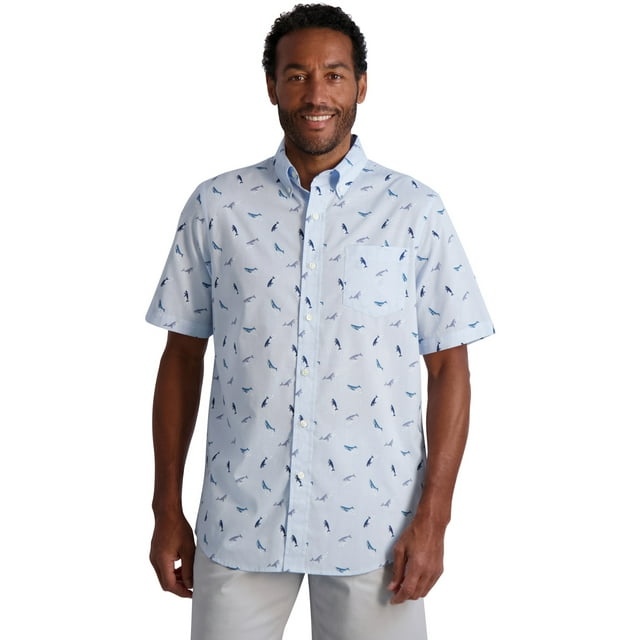 Chaps Men's Short Sleeve Stretch Woven Shirt, Sizes XS-4XB - Walmart.com